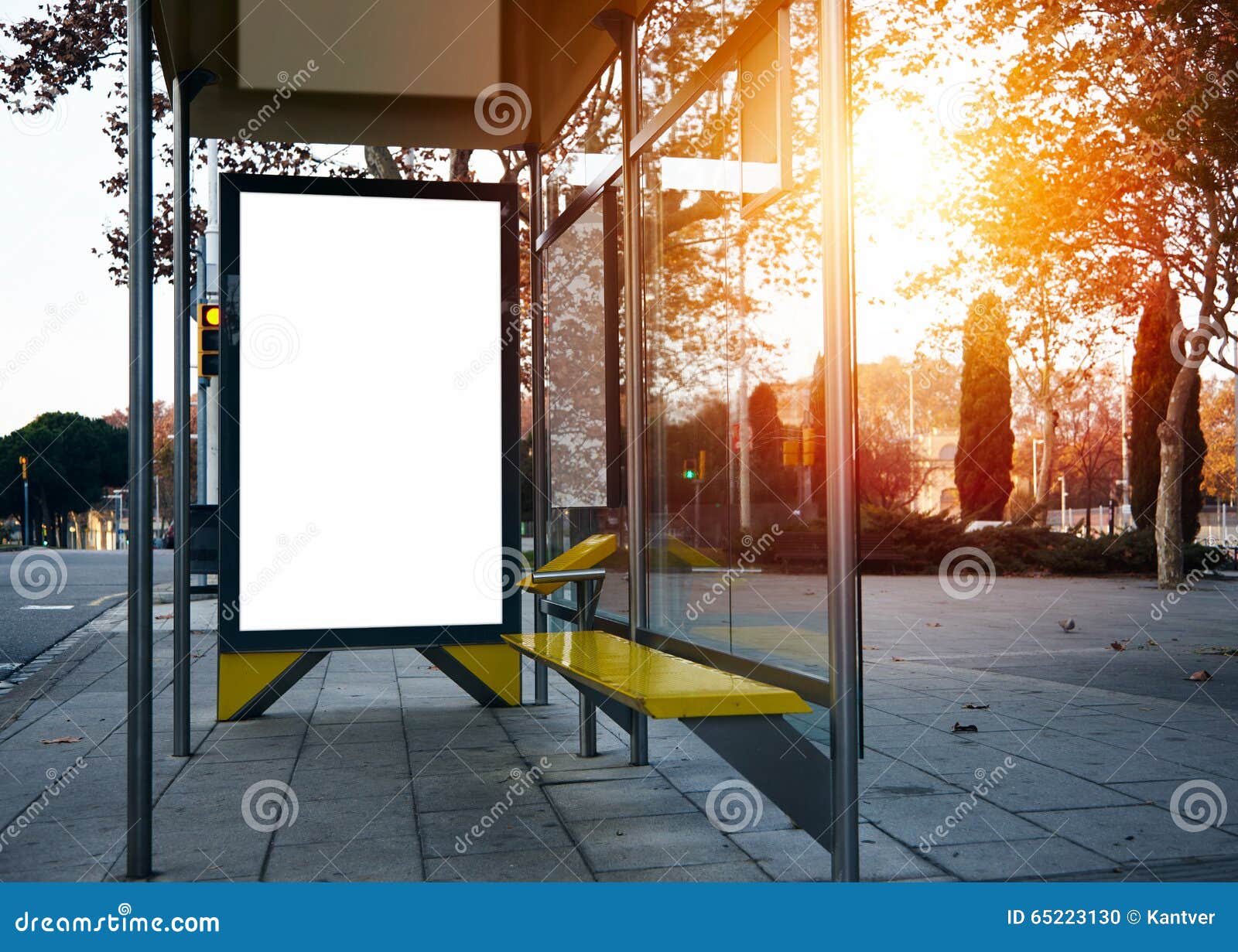 Empty Lightbox on the Bus Stop. Visual Effects Stock Photo - Image of ...