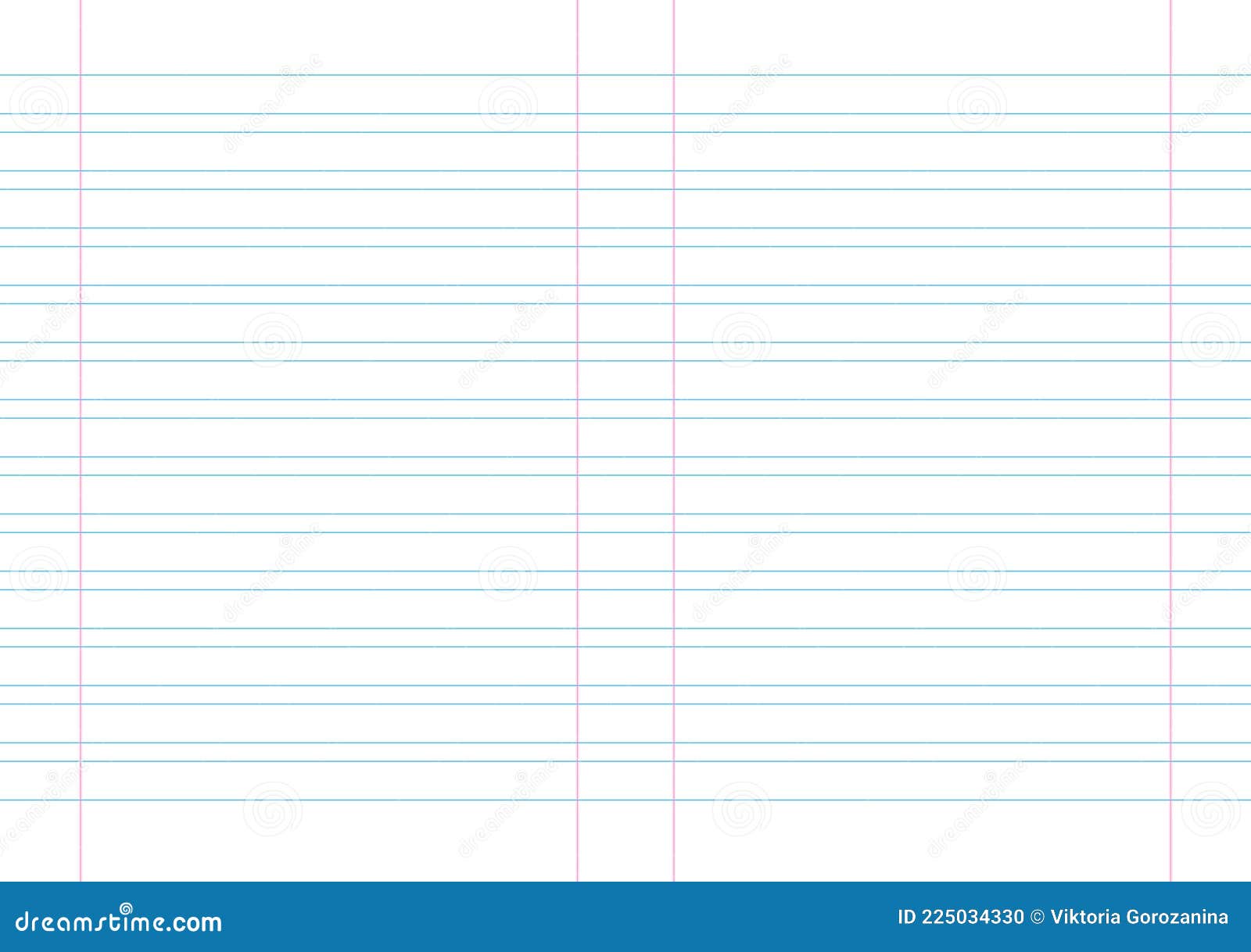 Ruled Sheet Of Notebook Paper Placed On Transparent Background. Vector ...