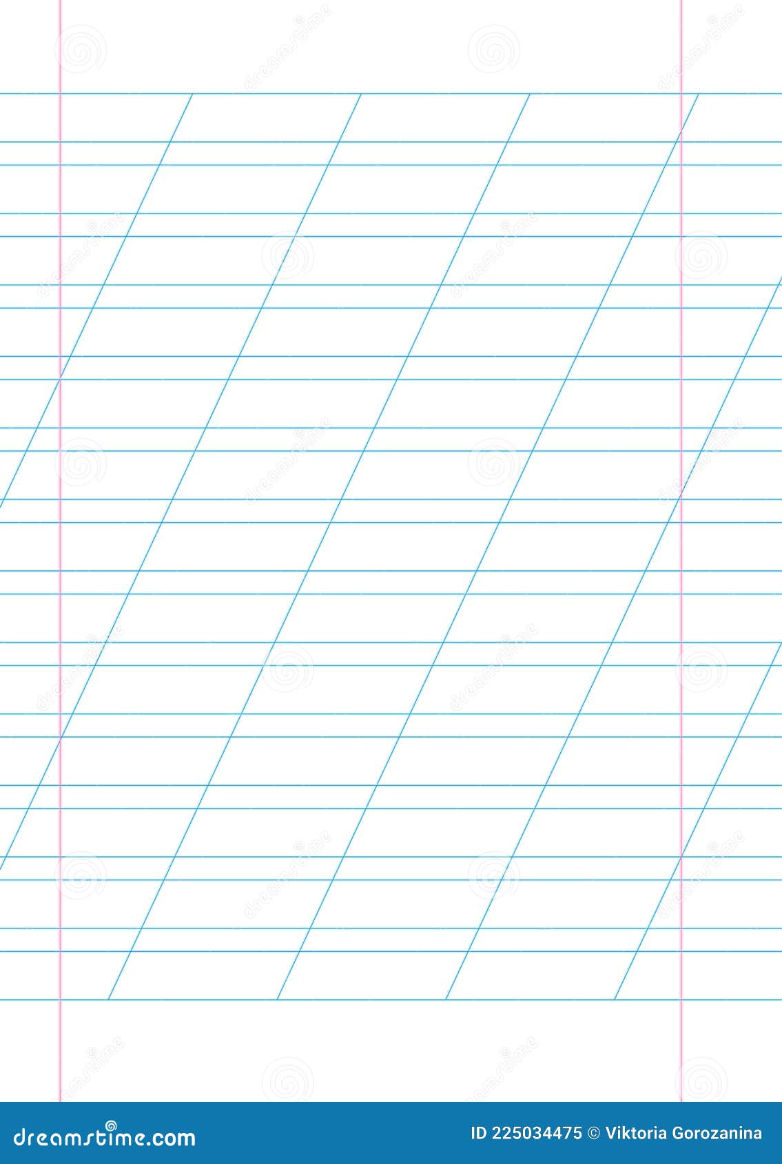 Ruled Sheet Of Notebook Paper. Vector Paper Template | CartoonDealer ...