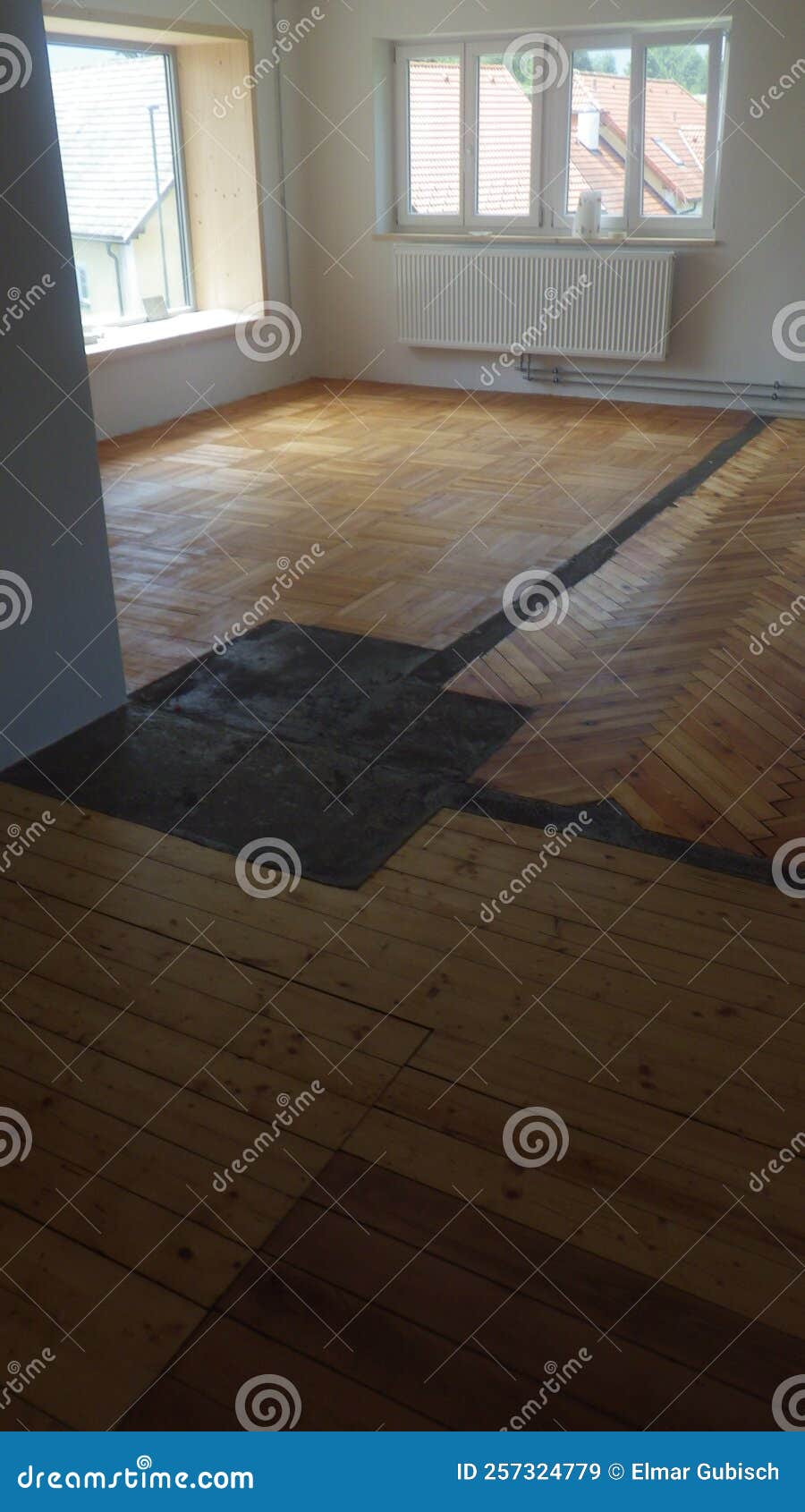 An Empty Living Room in an Apartment Stock Image - Image of ...