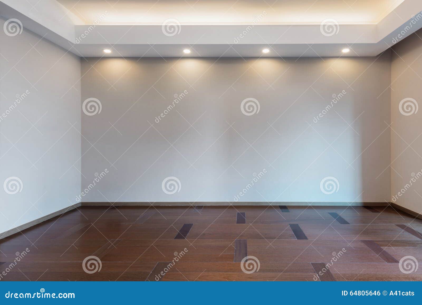 Empty Living Room in Grey Color Stock Photo - Image of comfortable ...