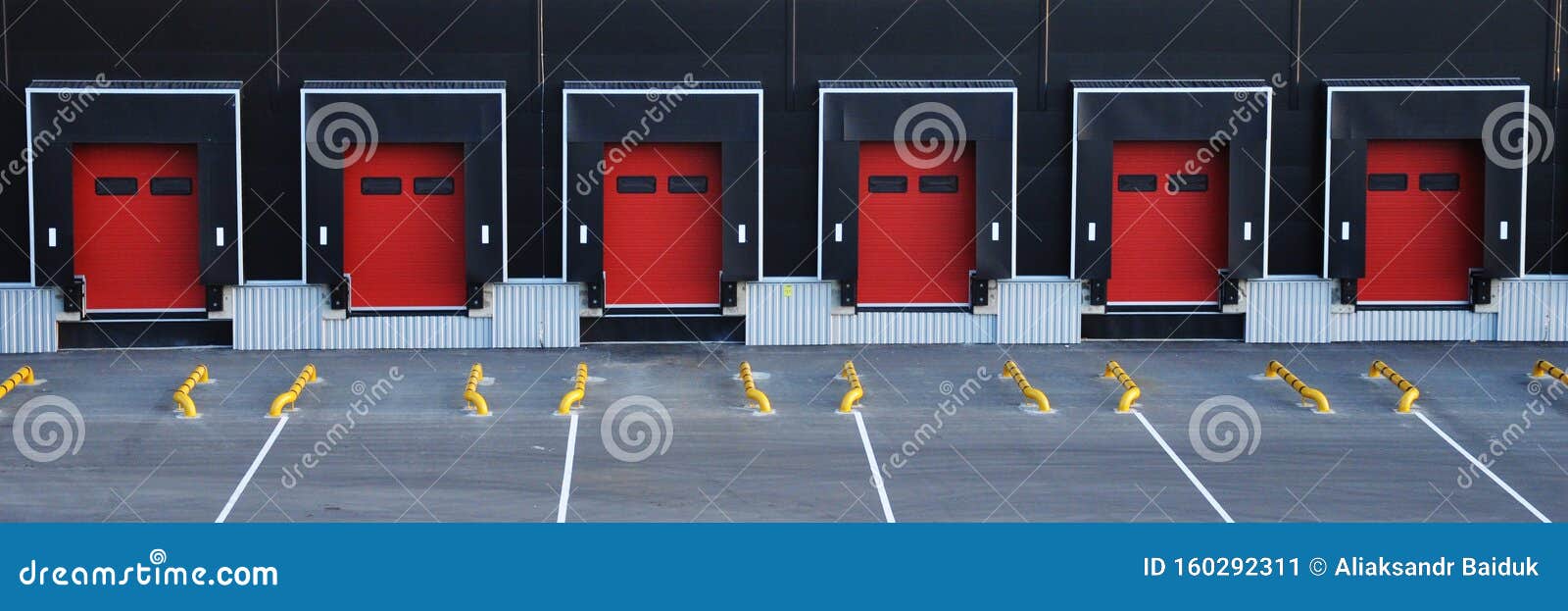 Empty Loading Dock of a Large Warehouse Stock Image - Image of entry ...