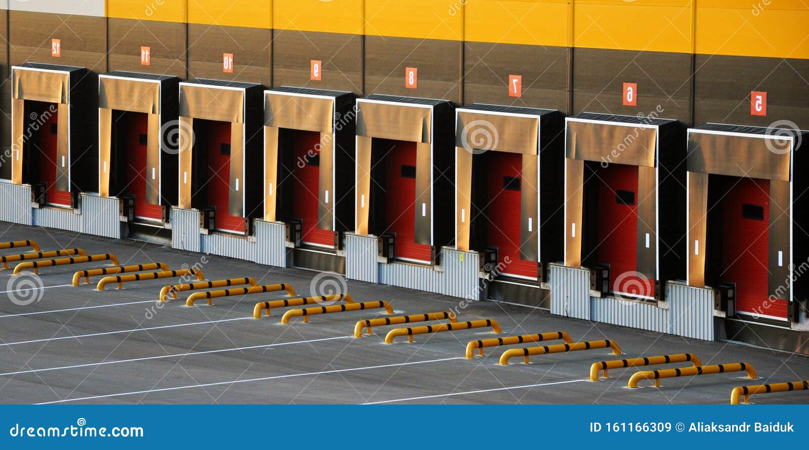 Empty Loading Dock of a Large Warehouse Stock Image - Image of ramp ...