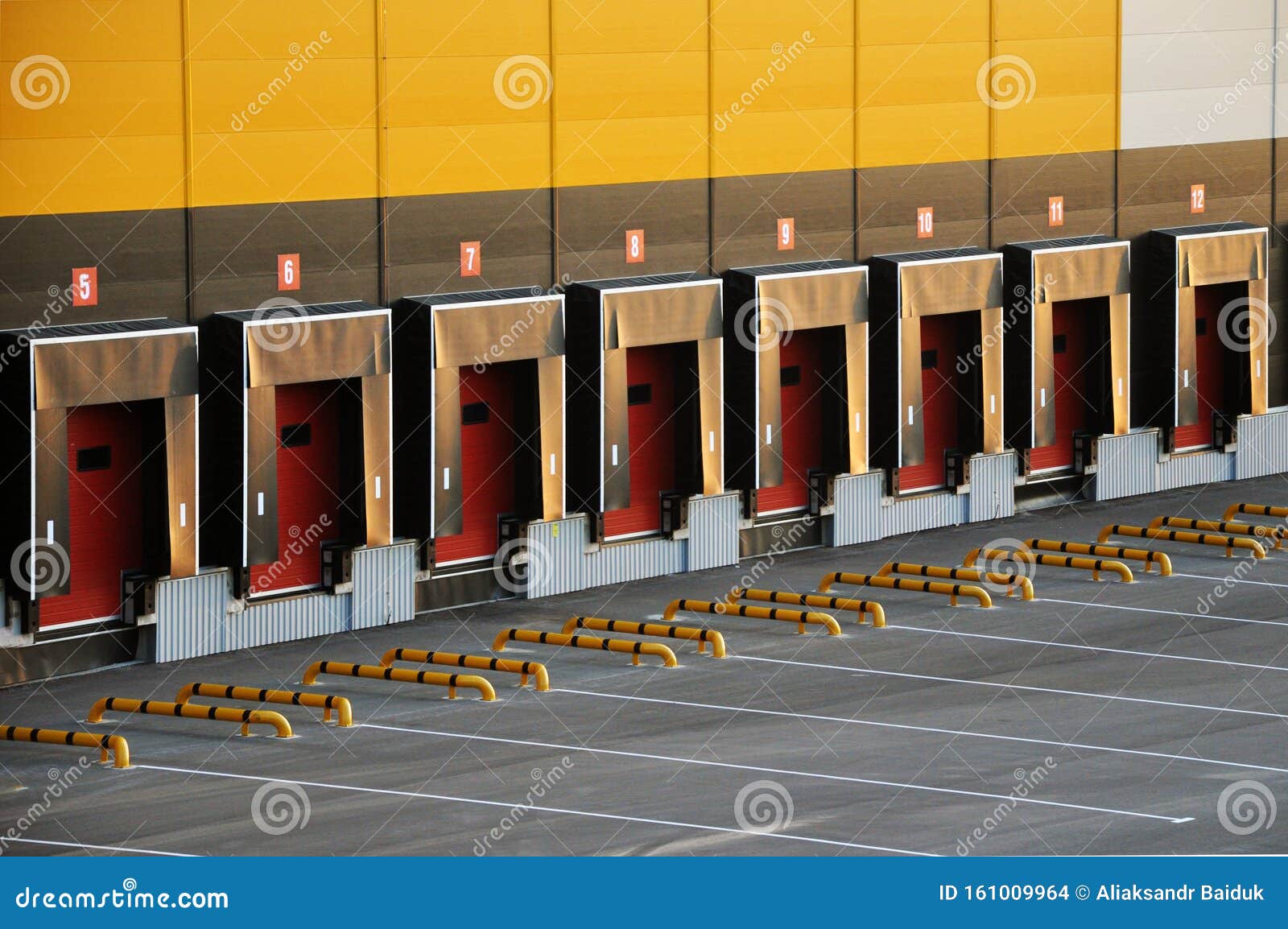 Empty Loading Dock of a Large Warehouse. Stock Photo - Image of enter ...