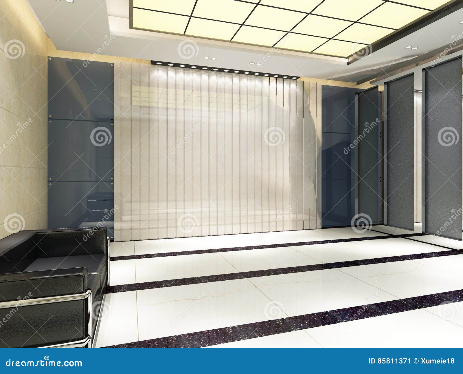 Empty lobby interior stock illustration. Illustration of ...