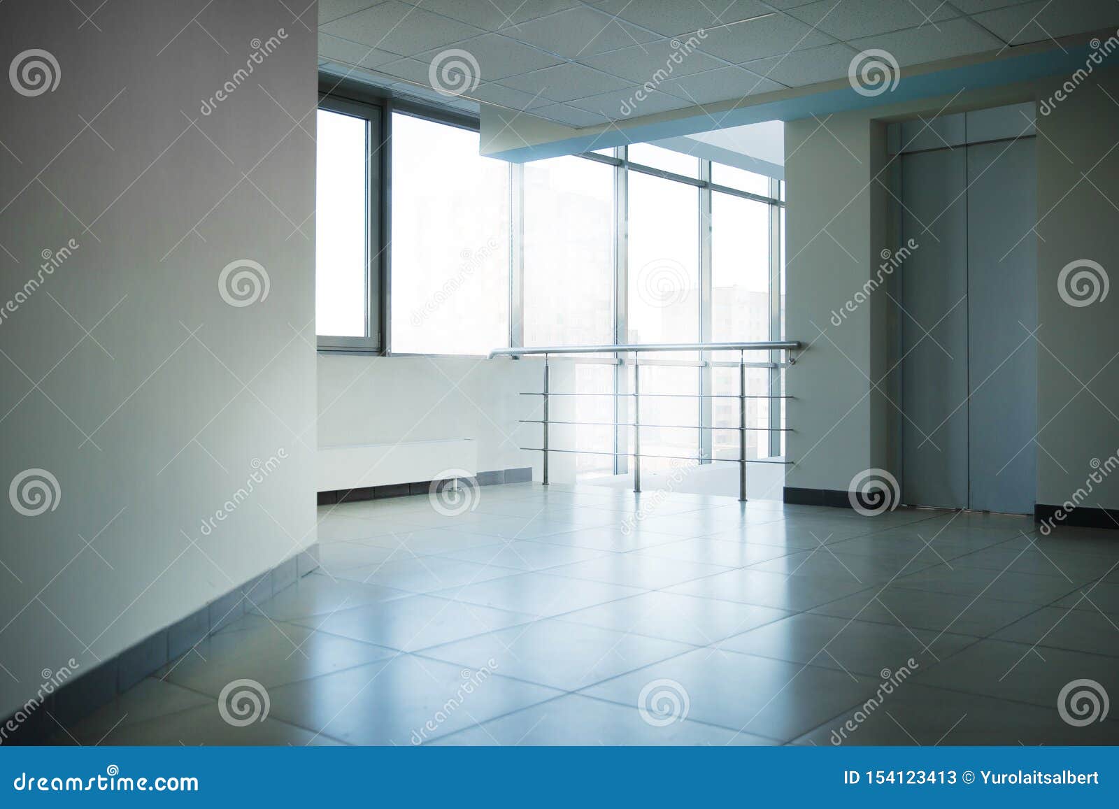 Empty Lobby in a Modern Office Building. Stock Image - Image of ...