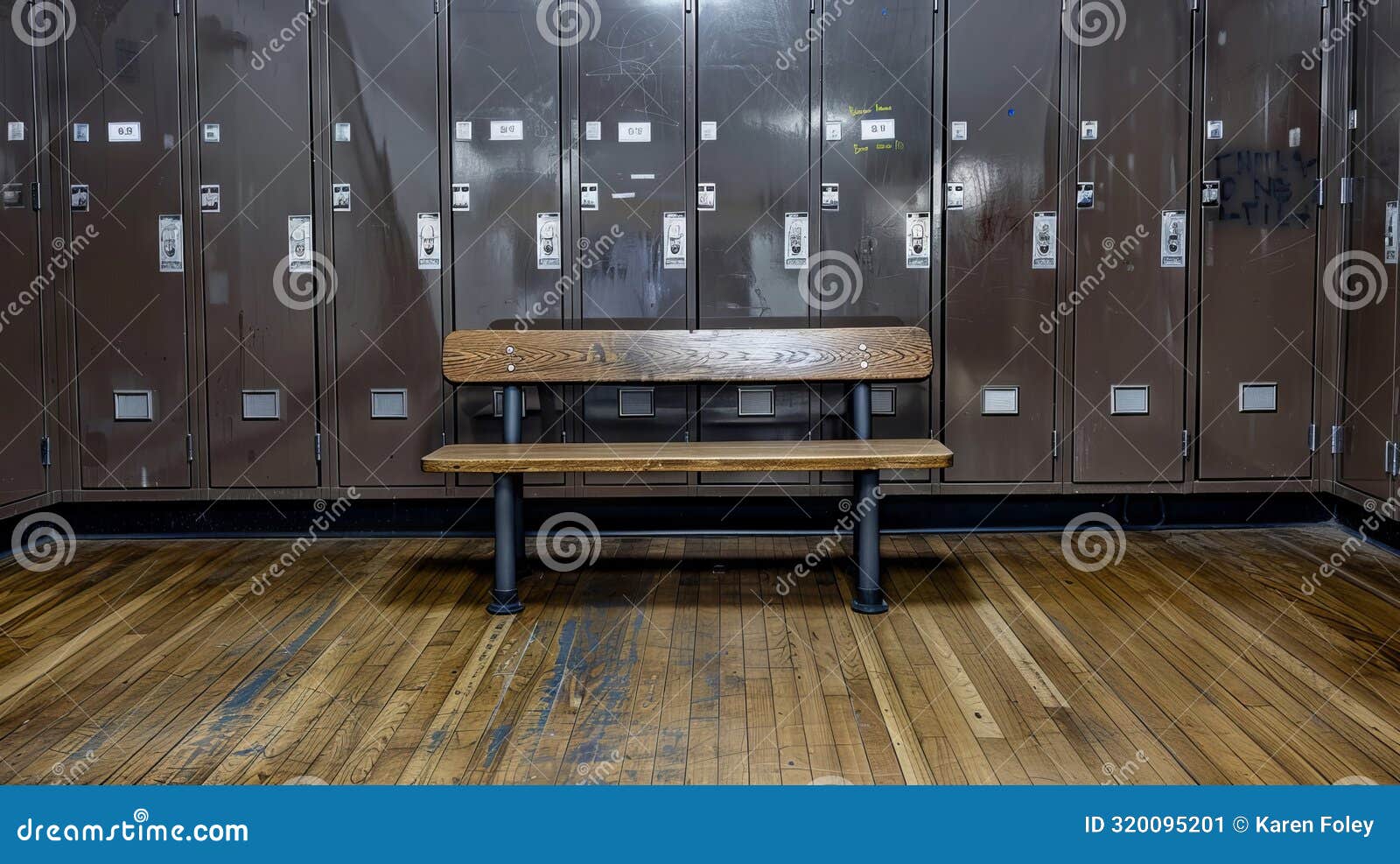Empty locker room stock illustration. Illustration of sports - 320095201