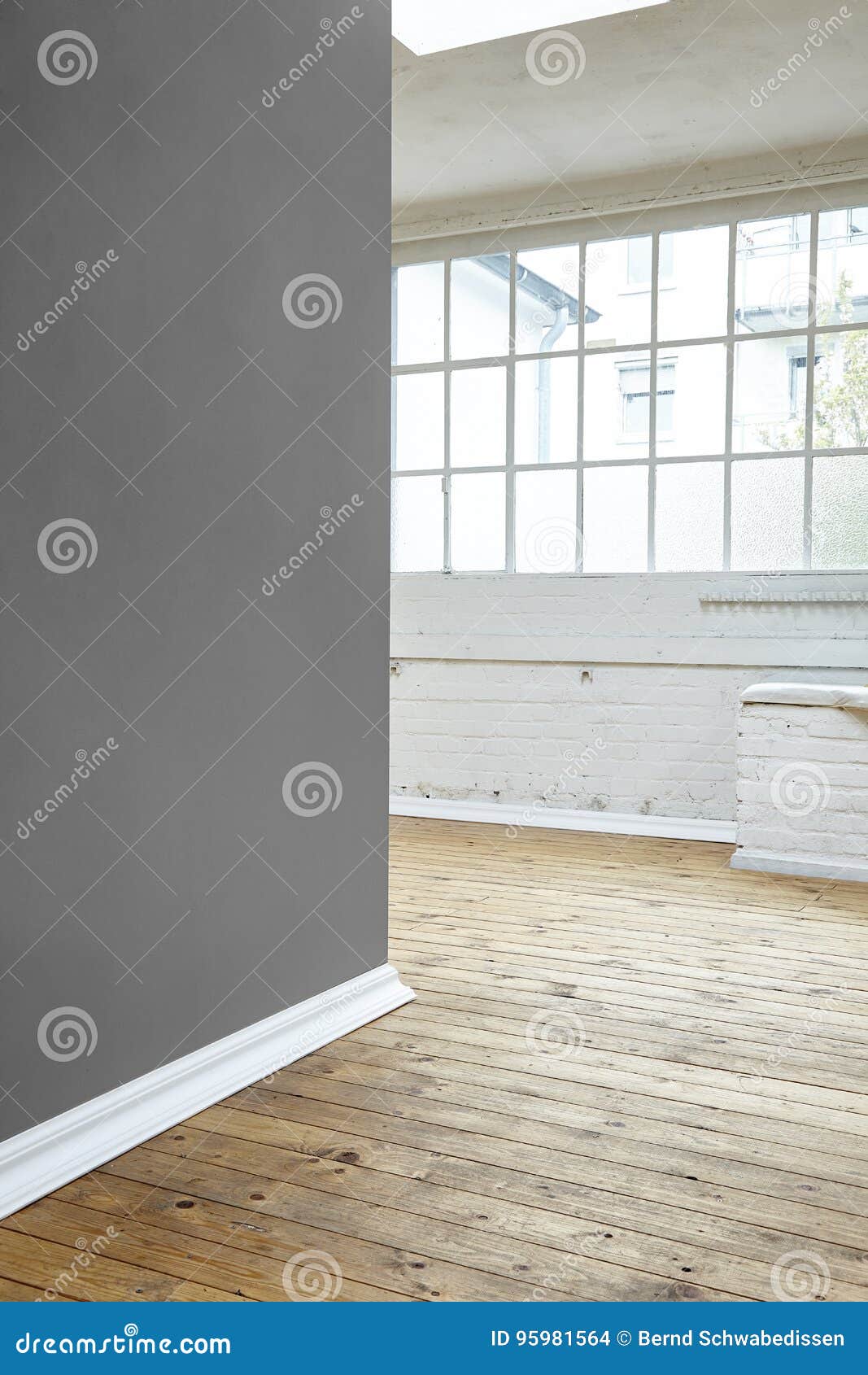 Empty loft stock photo. Image of bright, look, lifestyle - 95981564