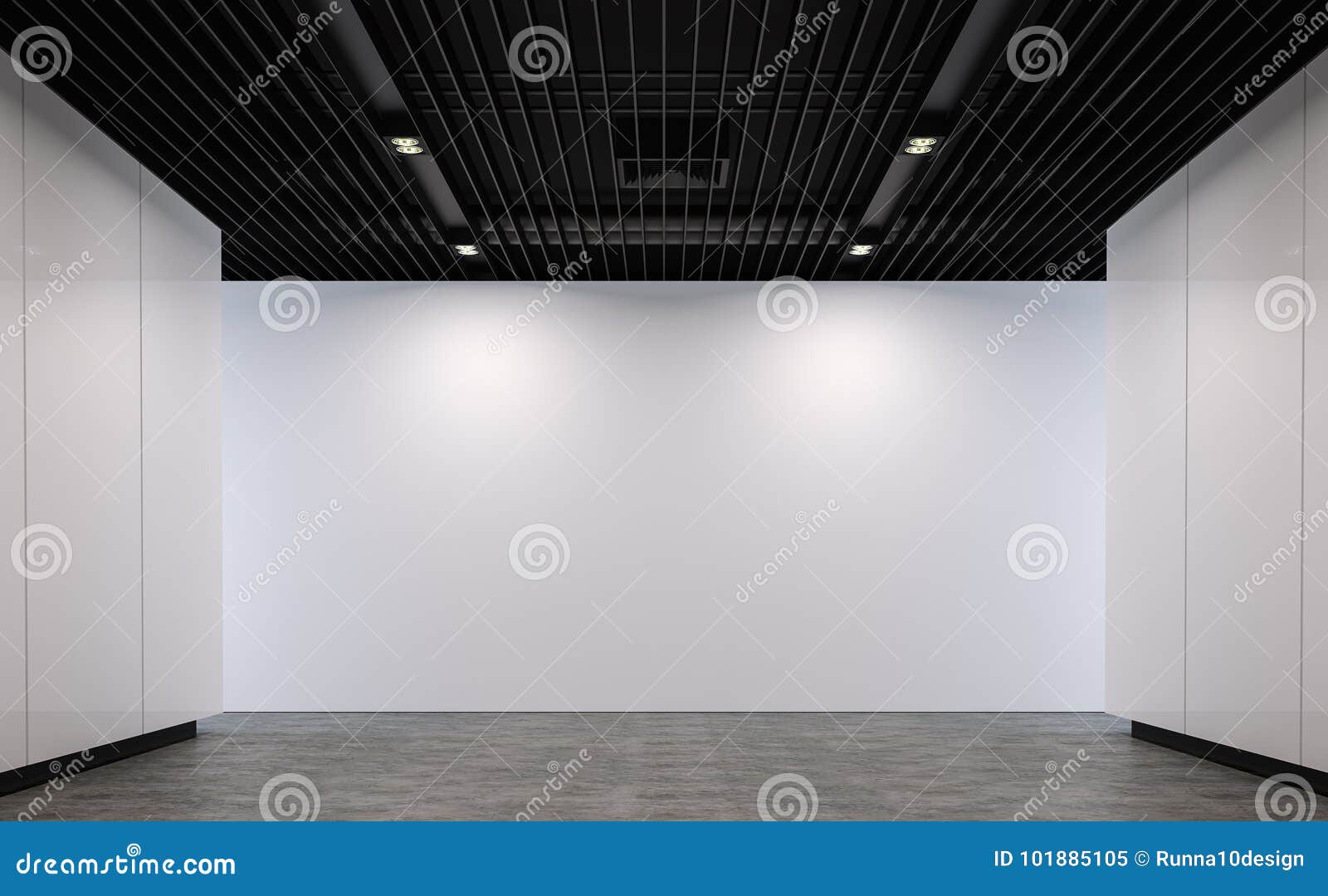 Empty Loft Style Room Modern Space 3d Rendering Image Stock ...