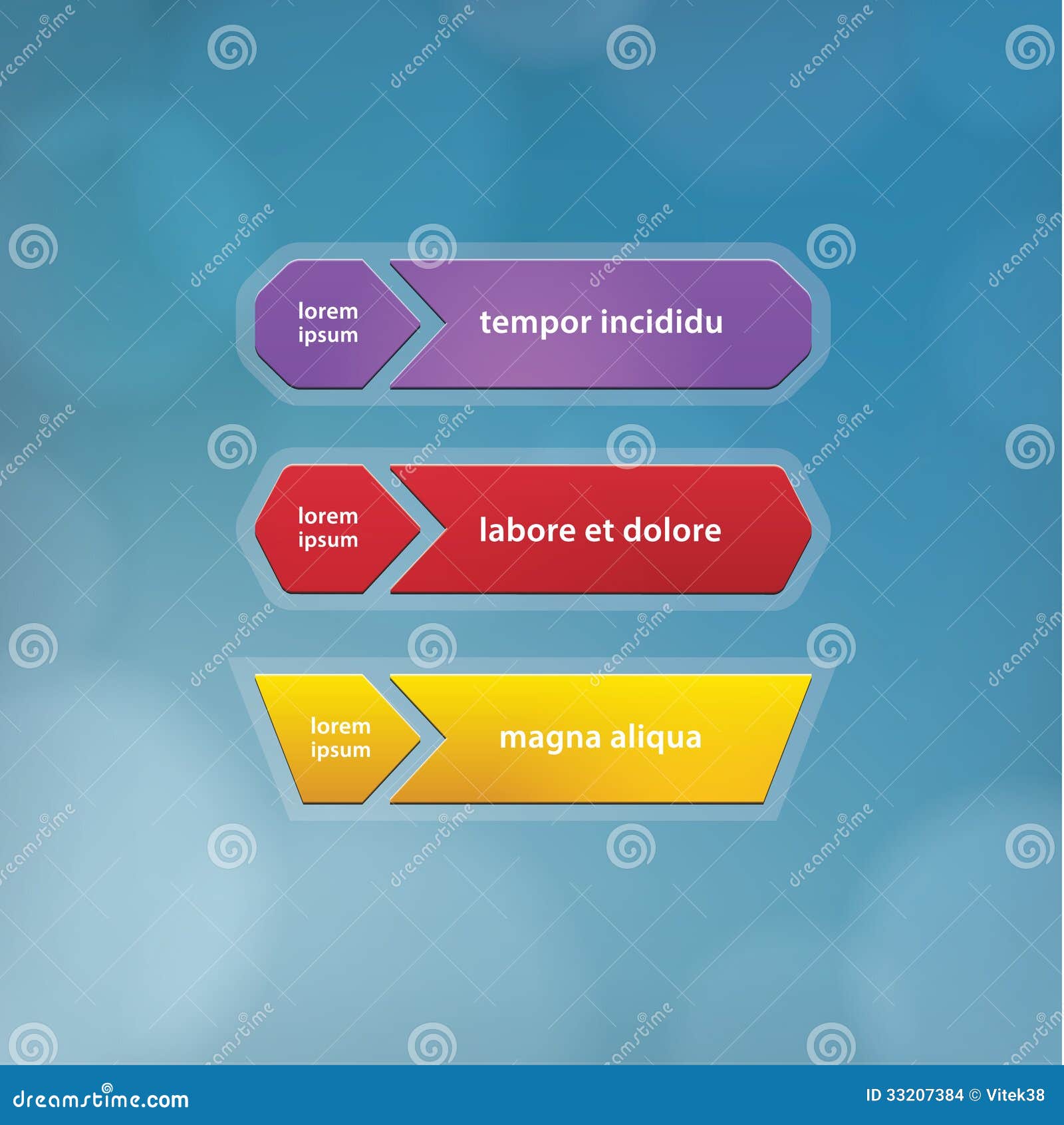 Empty Long Buttons. Vector Modern Design Buttons with Space for Stock ...