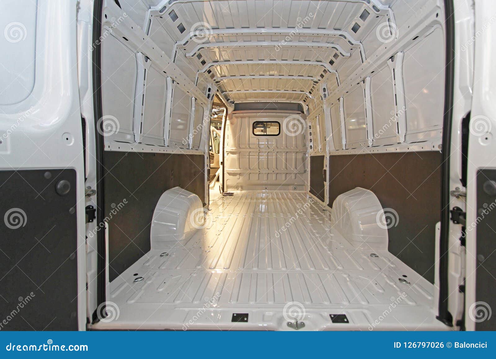 Empty Cargo Van stock photo. Image of clean, logistics - 126797026