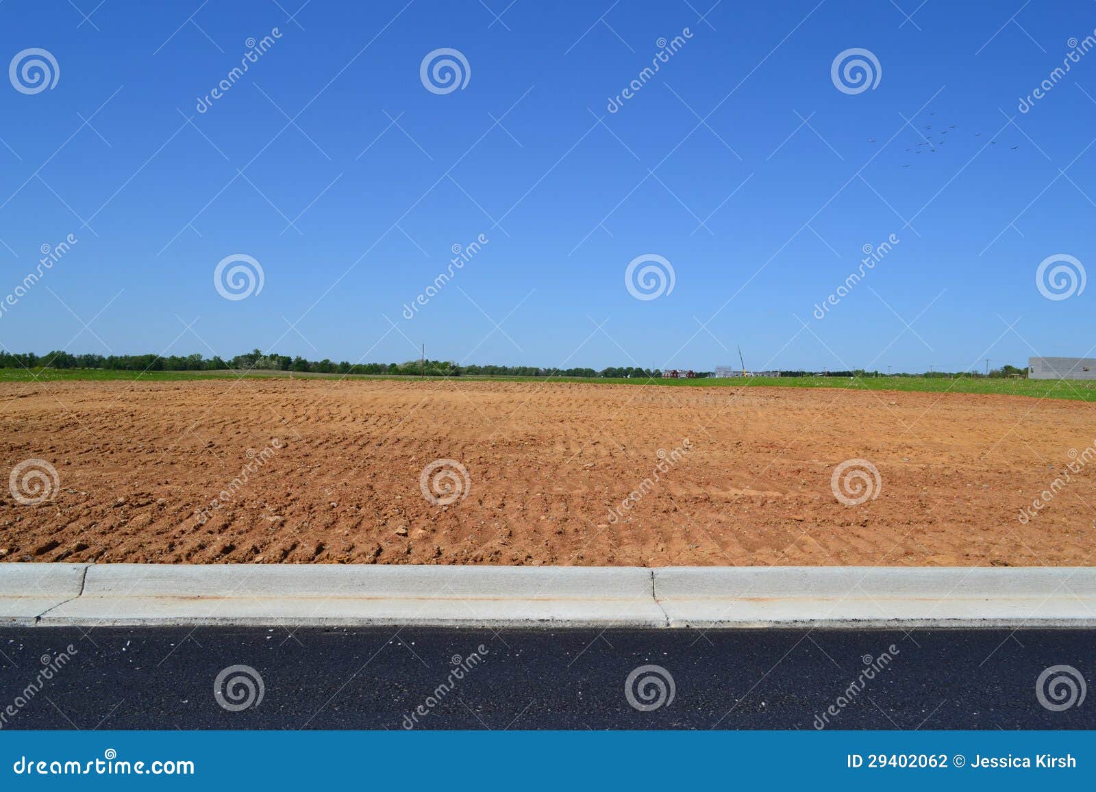Empty Lot in a Newly Built Neighborhood Development Stock Photo - Image ...