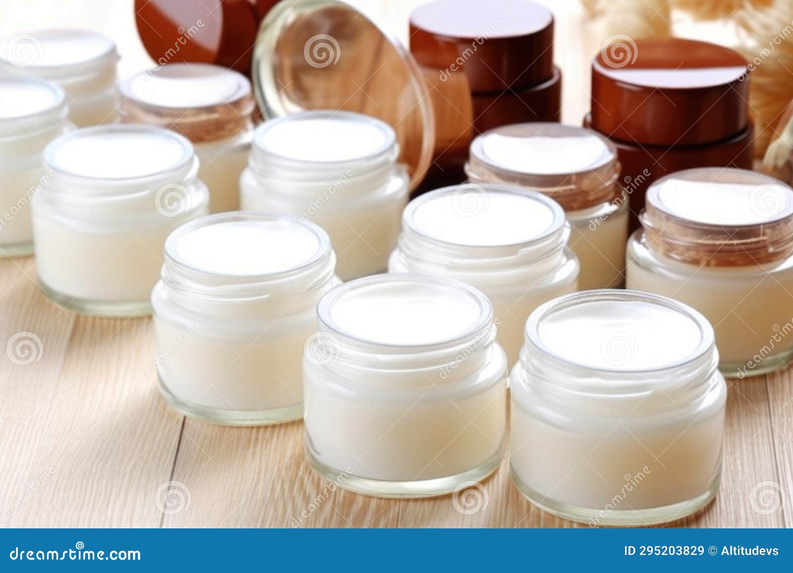 Empty Lotion Containers Ready for Filling Stock Image - Image of ...