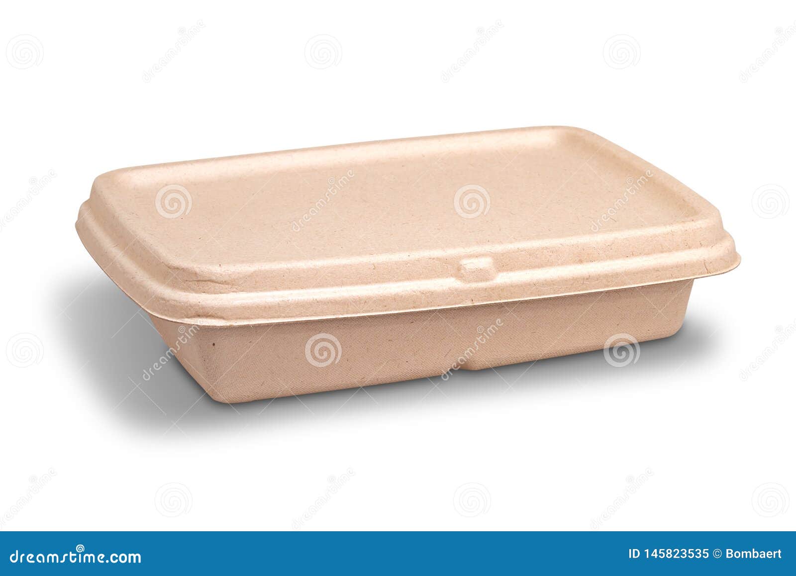Empty Lunch Take Away Box Isolated on White Stock Image - Image of meal ...