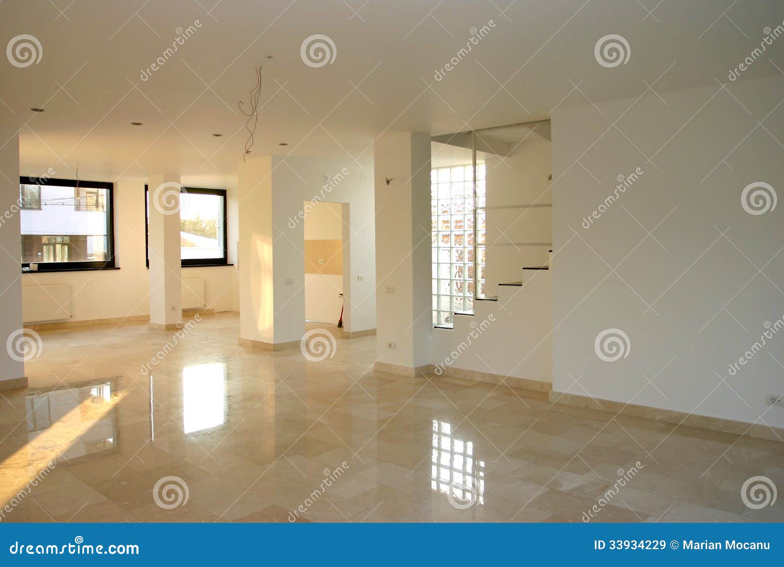 Empty luxury apartment stock image. Image of hall, living - 33934229