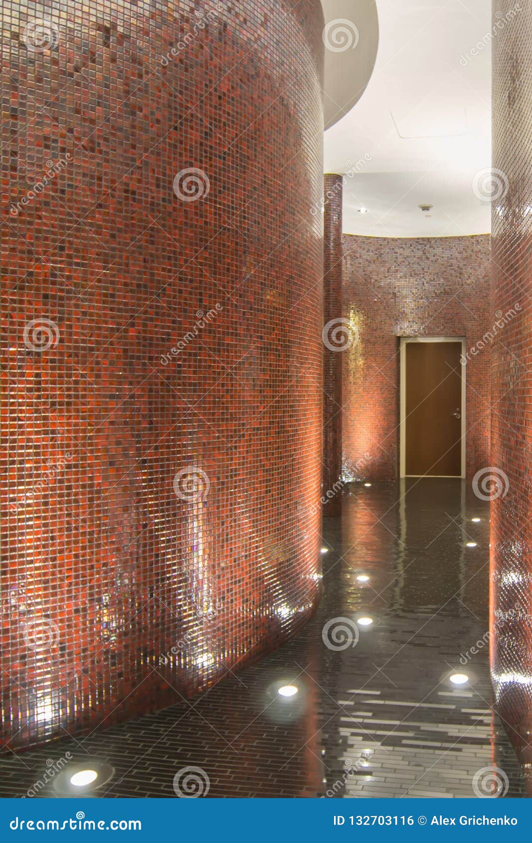 Empty Luxury Public Rest Room in a Hotel Stock Photo - Image of blue ...
