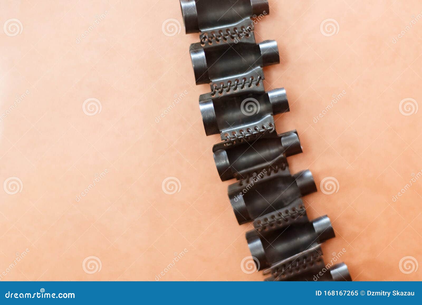 Empty machine gun belt stock image. Image of closeup - 168167265