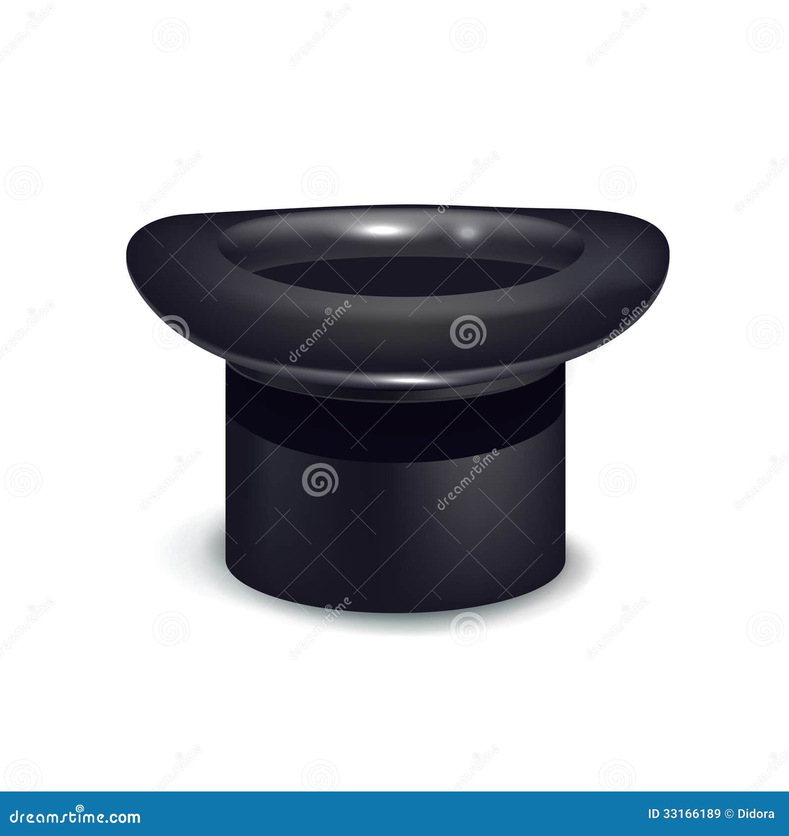 Empty Magic Hat Isolated on White Stock Vector - Illustration of ...