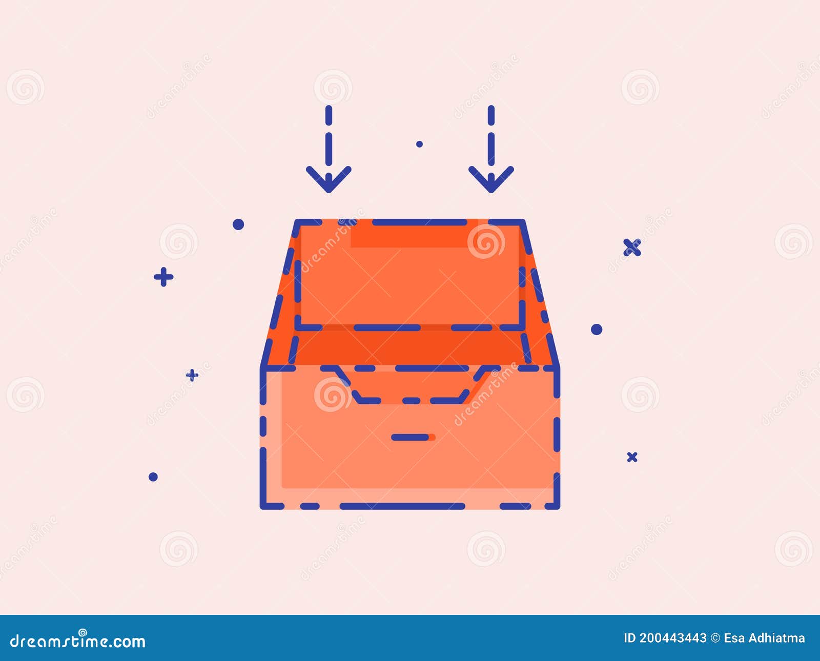 Empty Mail Box Flat Vector, Communication Illustration Concept. Stock ...