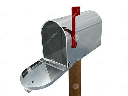 Empty mailbox stock illustration. Illustration of render - 518125