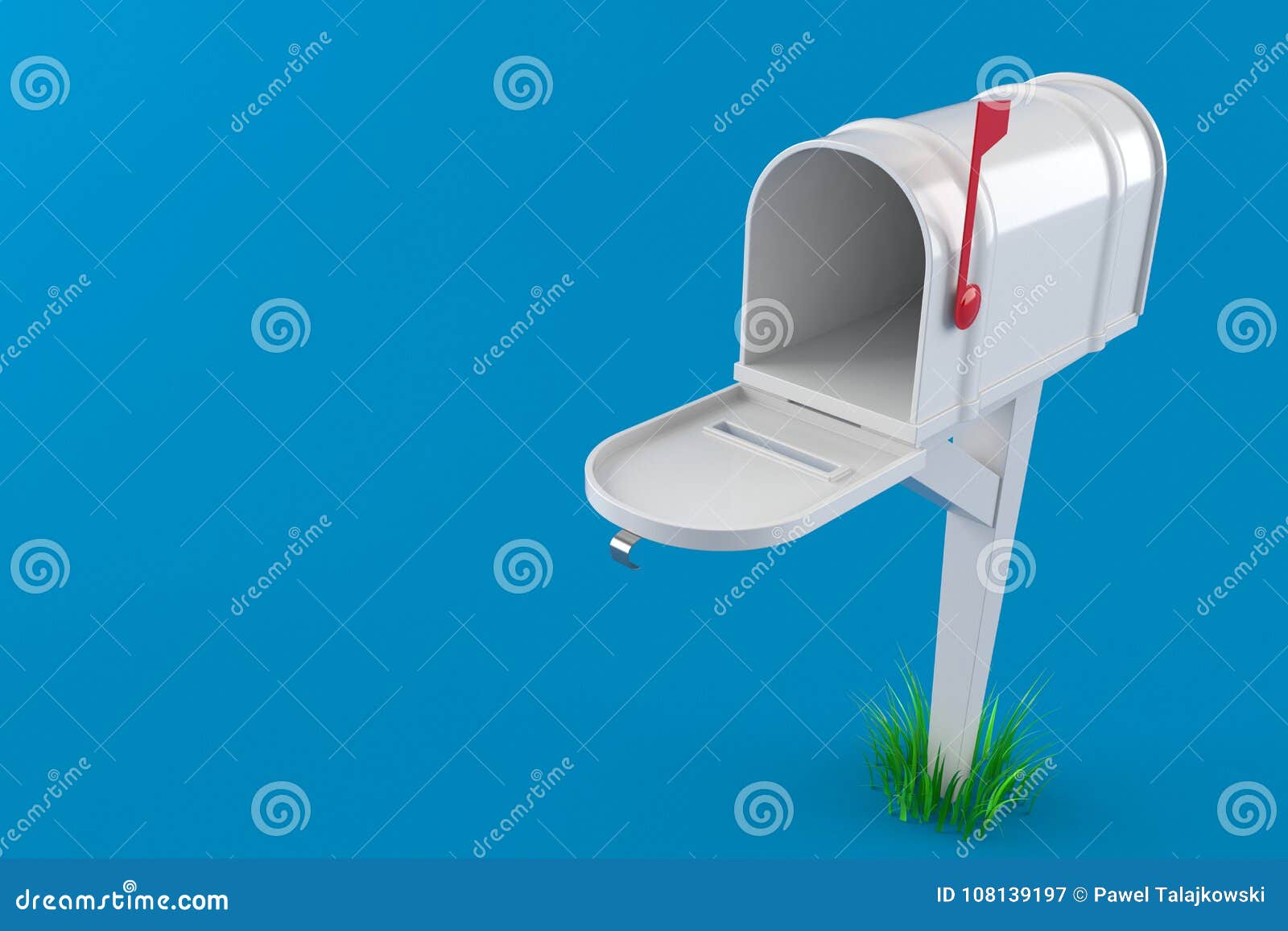 Empty mailbox stock illustration. Illustration of object - 108139197