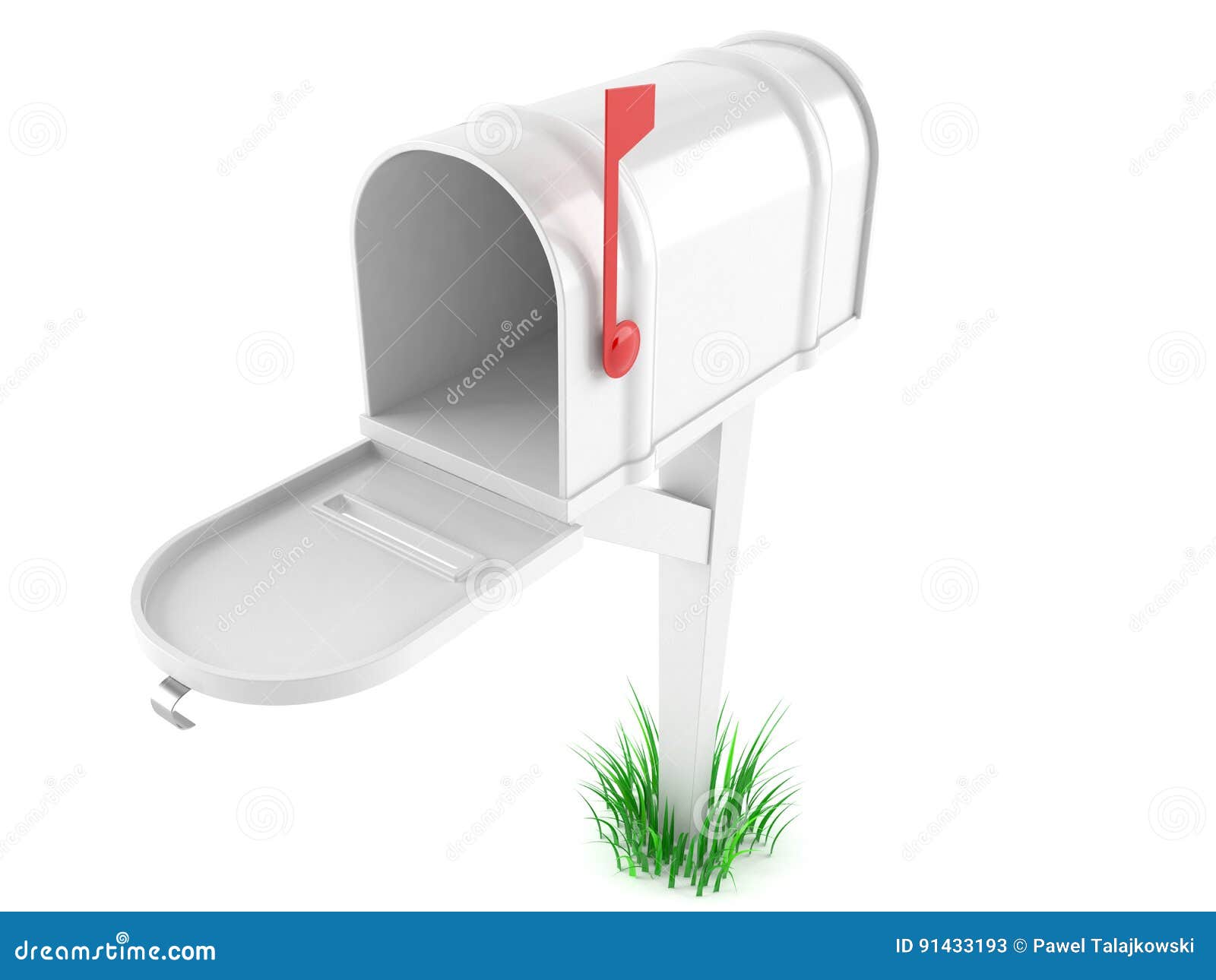 Empty mailbox stock illustration. Illustration of isolated - 91433193