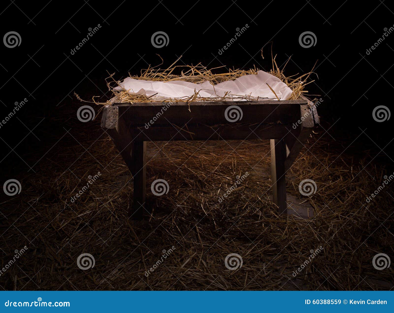 Empty manger at night stock image. Image of manger, barn - 60388559