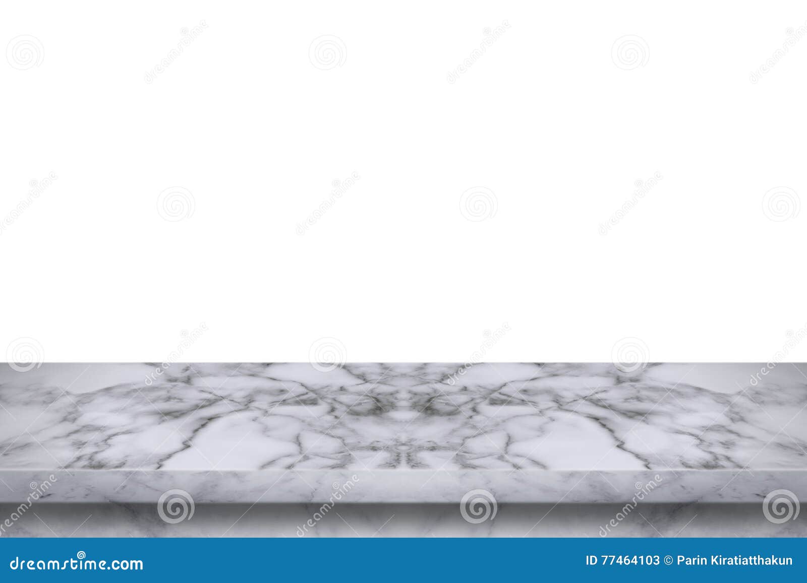 Empty Marble Table Isolated on White Background. Stock Image - Image of ...