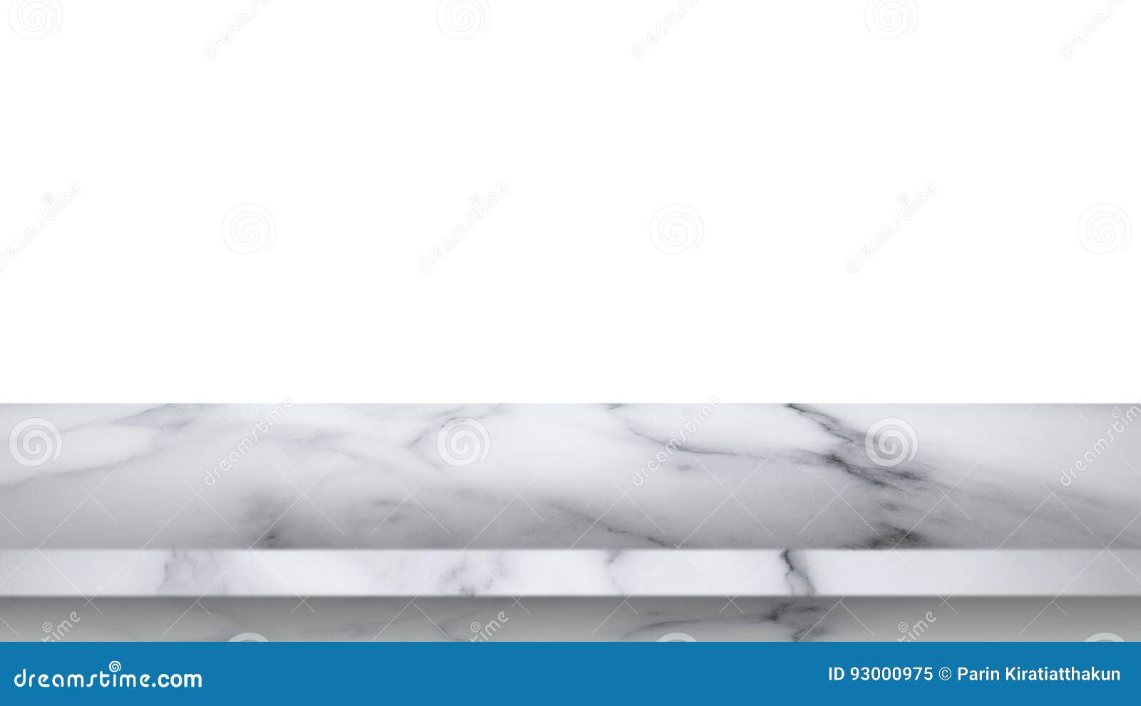 Empty Marble Table Isolated on White Background. Stock Image - Image of ...