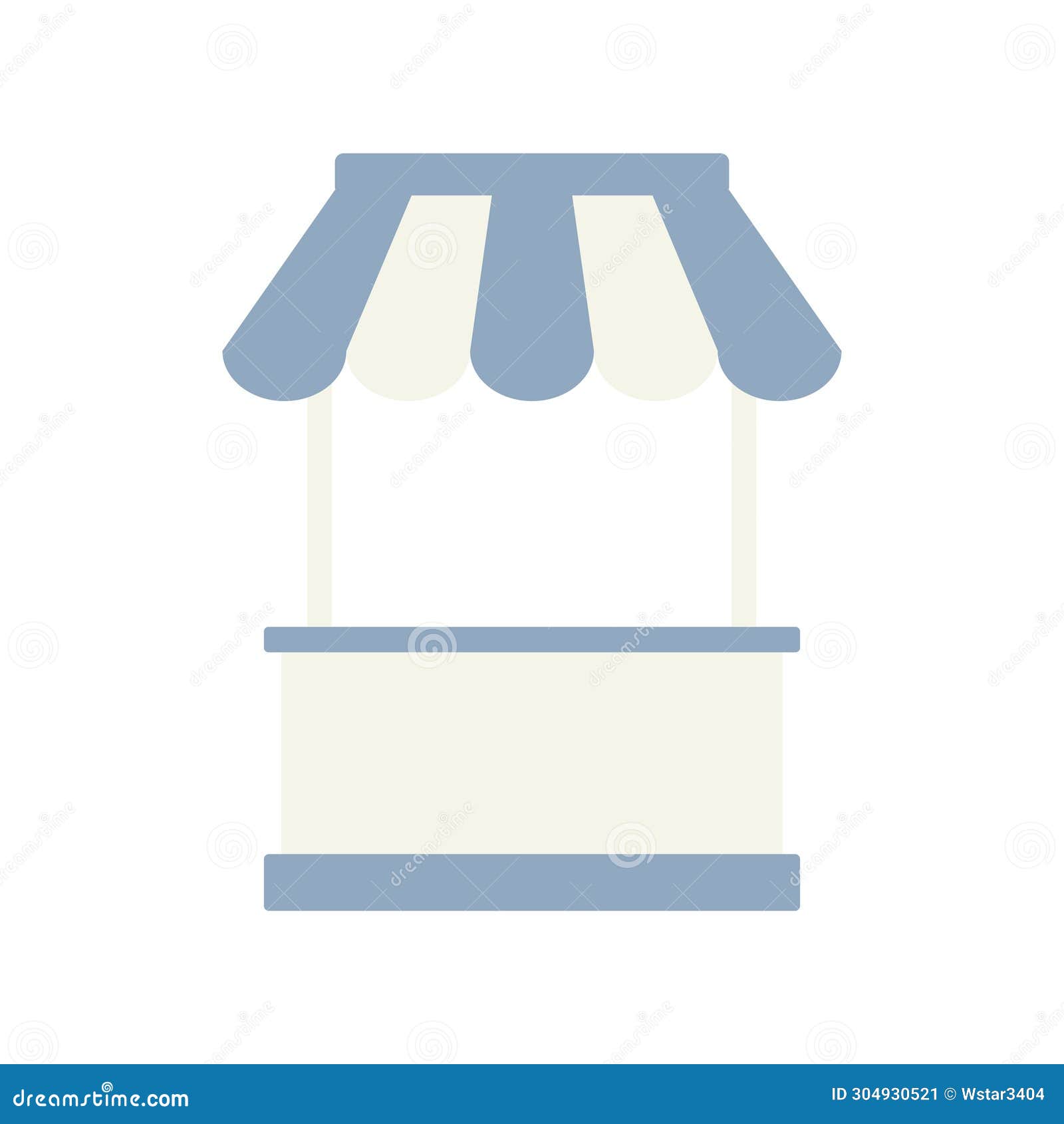 Empty Market Stall Vector Illustration Stock Vector - Illustration of ...
