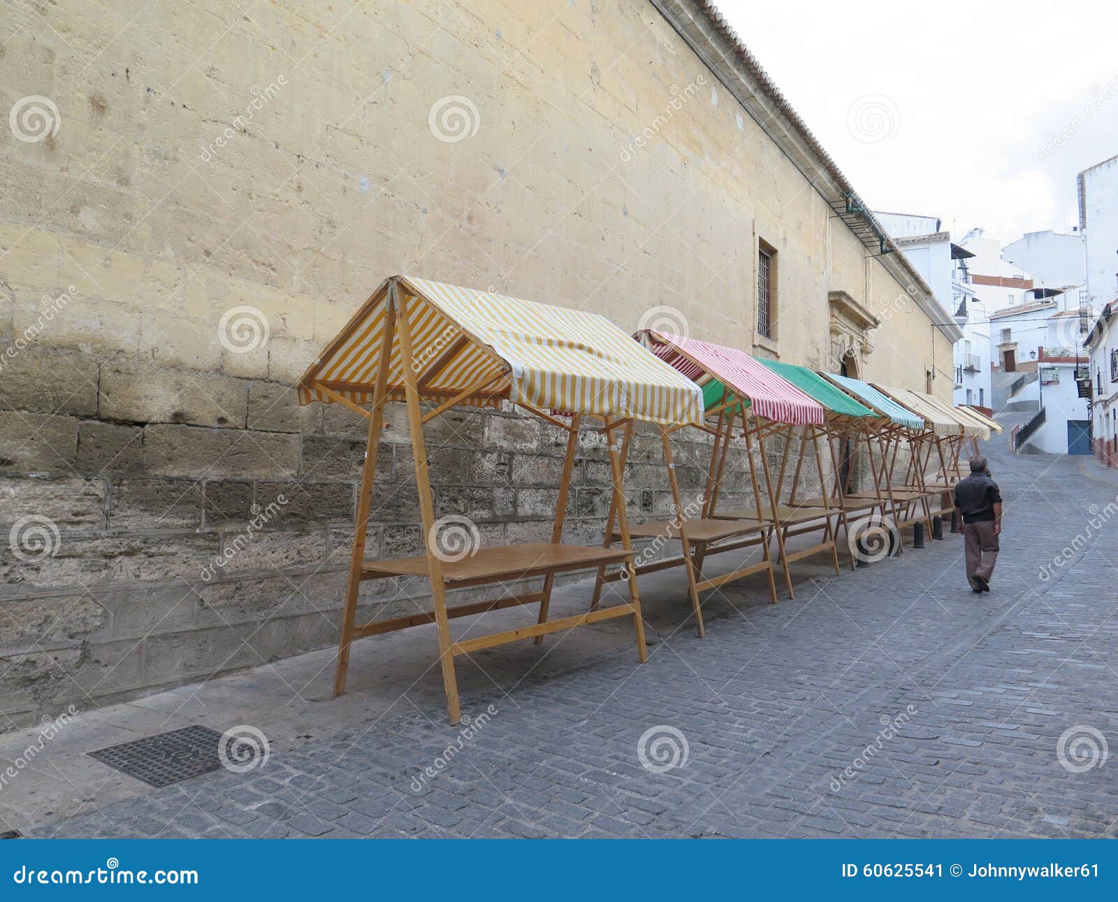 Empty Market Stalls stock image. Image of people, stand - 60625541