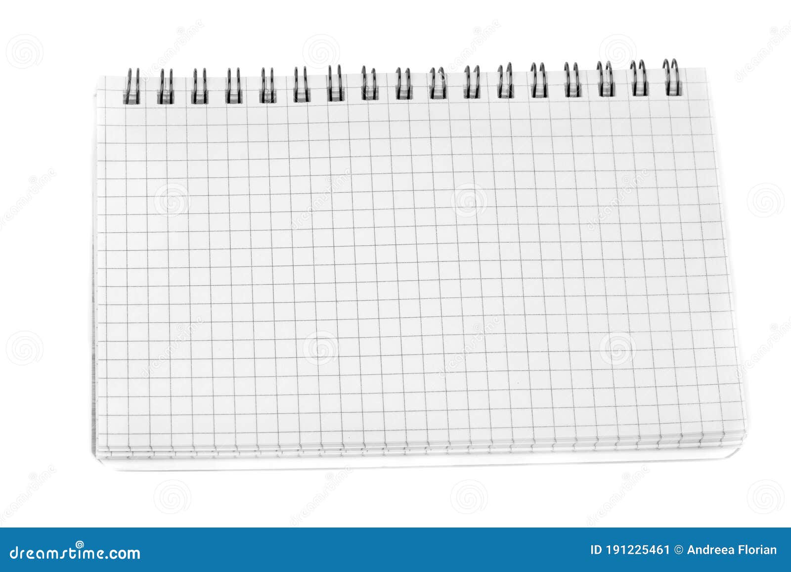 Empty Math Notebook on a White Background Stock Image - Image of object ...