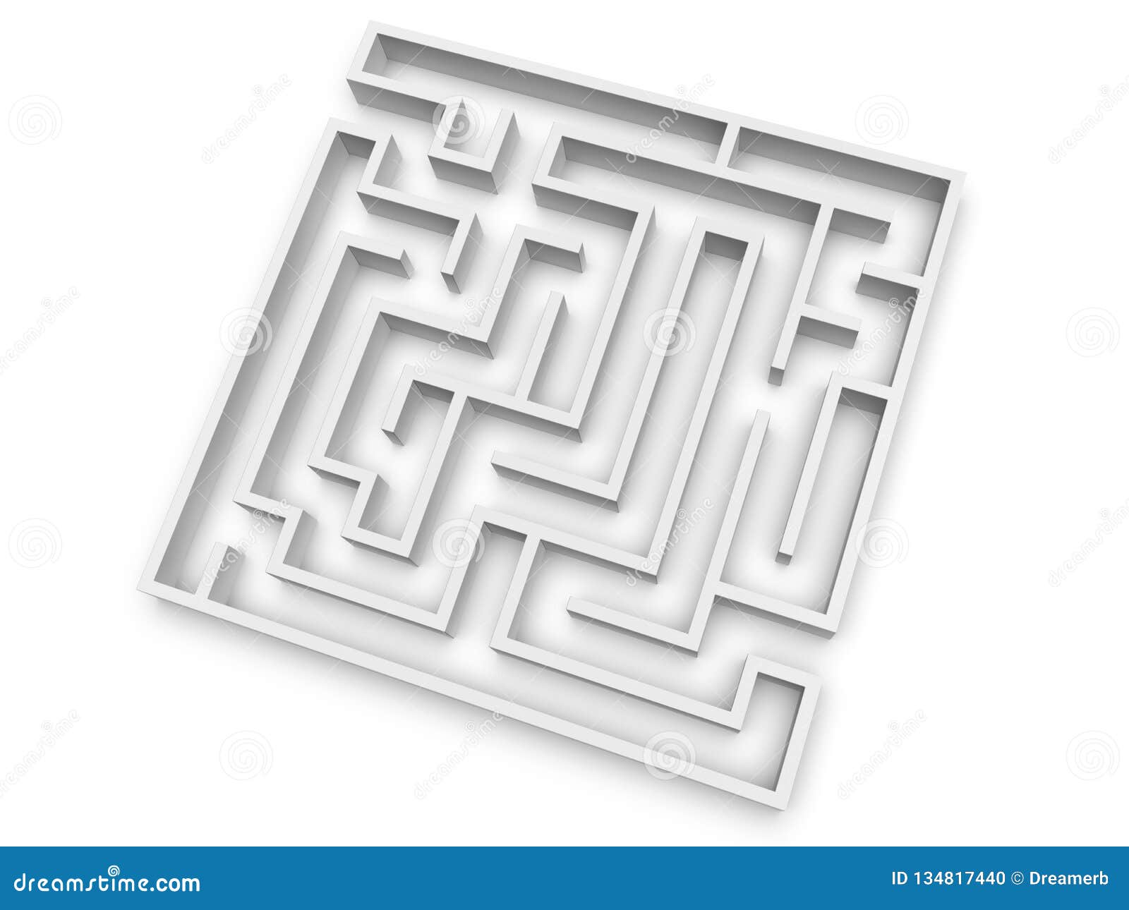 Empty Maze Isolated on White Background. Stock Illustration ...