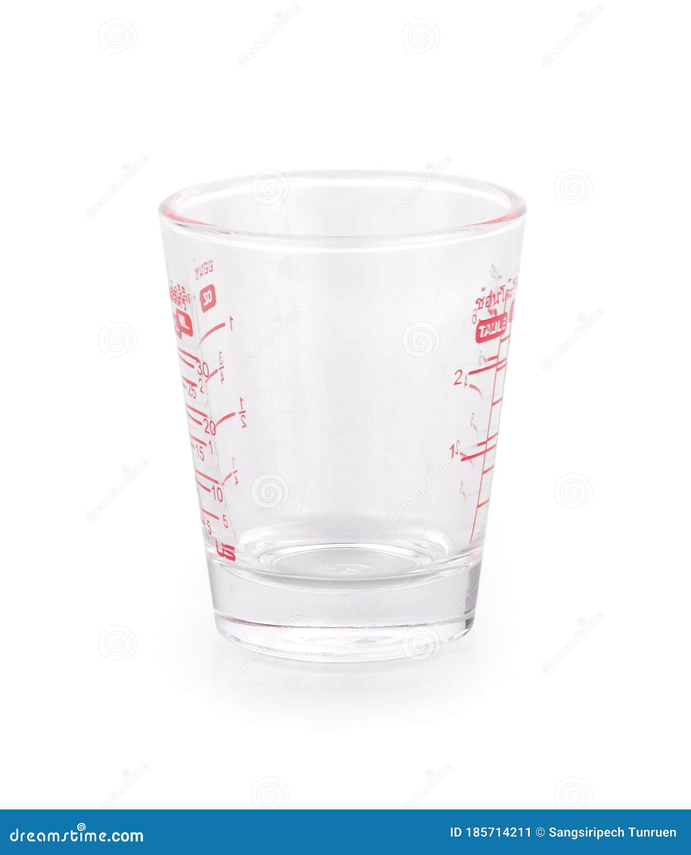 Empty Measuring Cup Isolated on White Background Stock Image - Image of ...