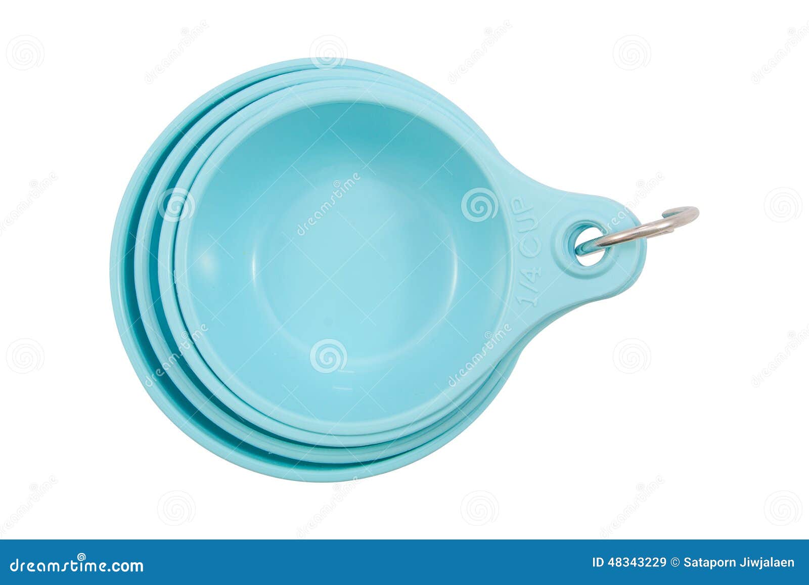 Empty Measuring Cup on White Stock Image - Image of cups, food: 48343229