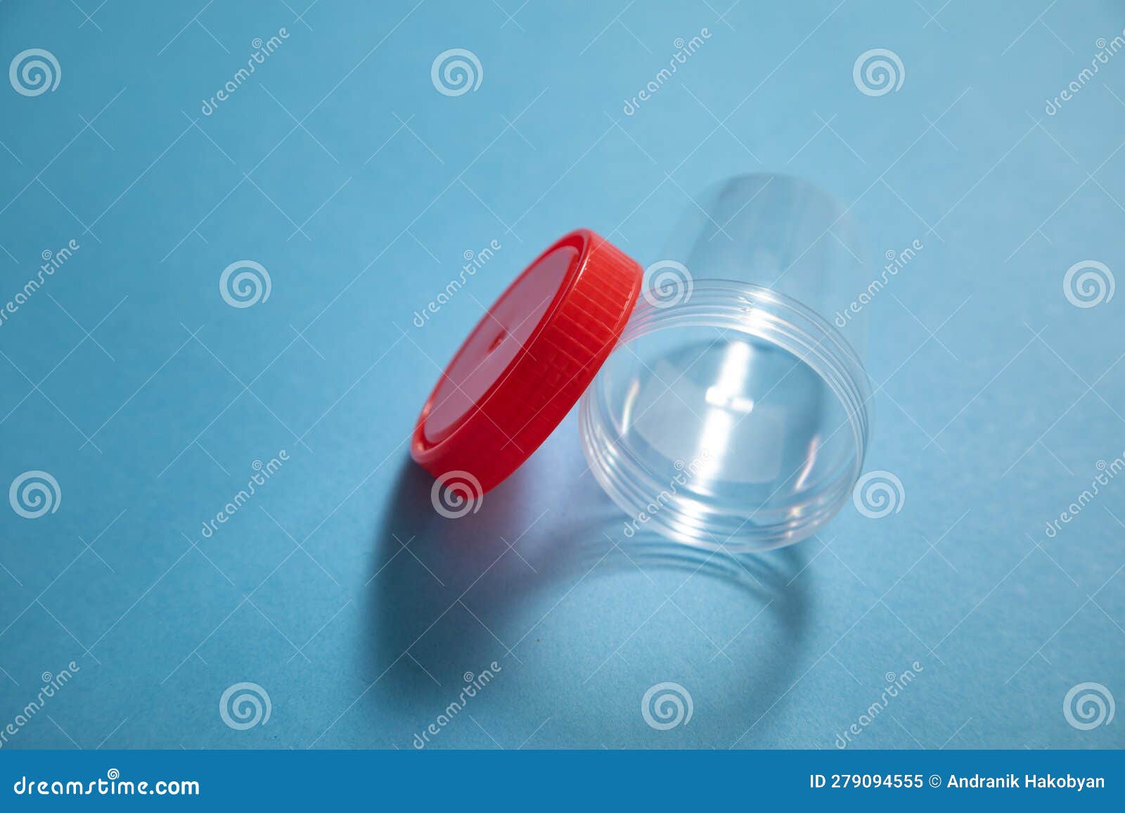 Empty Medical Container on the Blue Background Stock Image - Image of ...