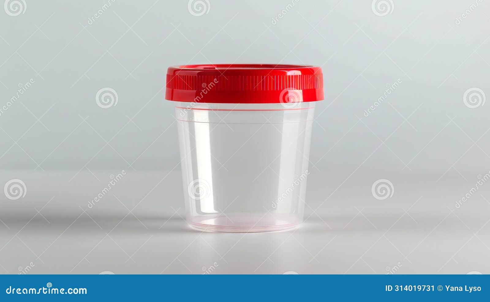 Empty Medical Specimen Container for Urine Analysis. Clear Cup with ...