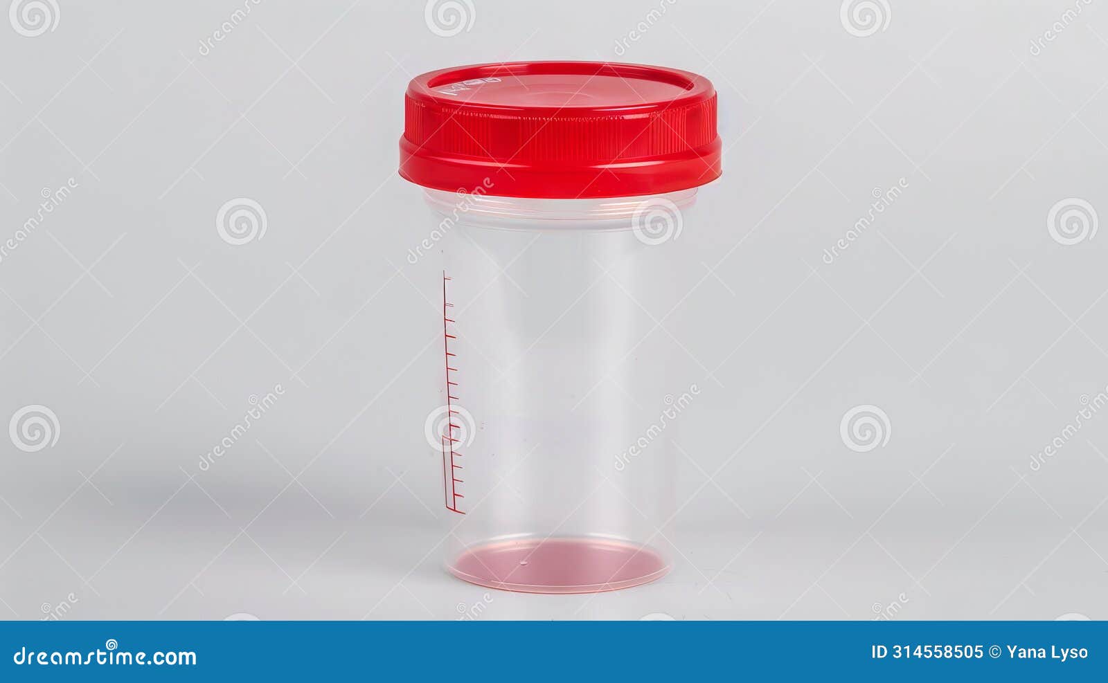Empty Medical Specimen Container for Urine Analysis. Clear Cup with ...