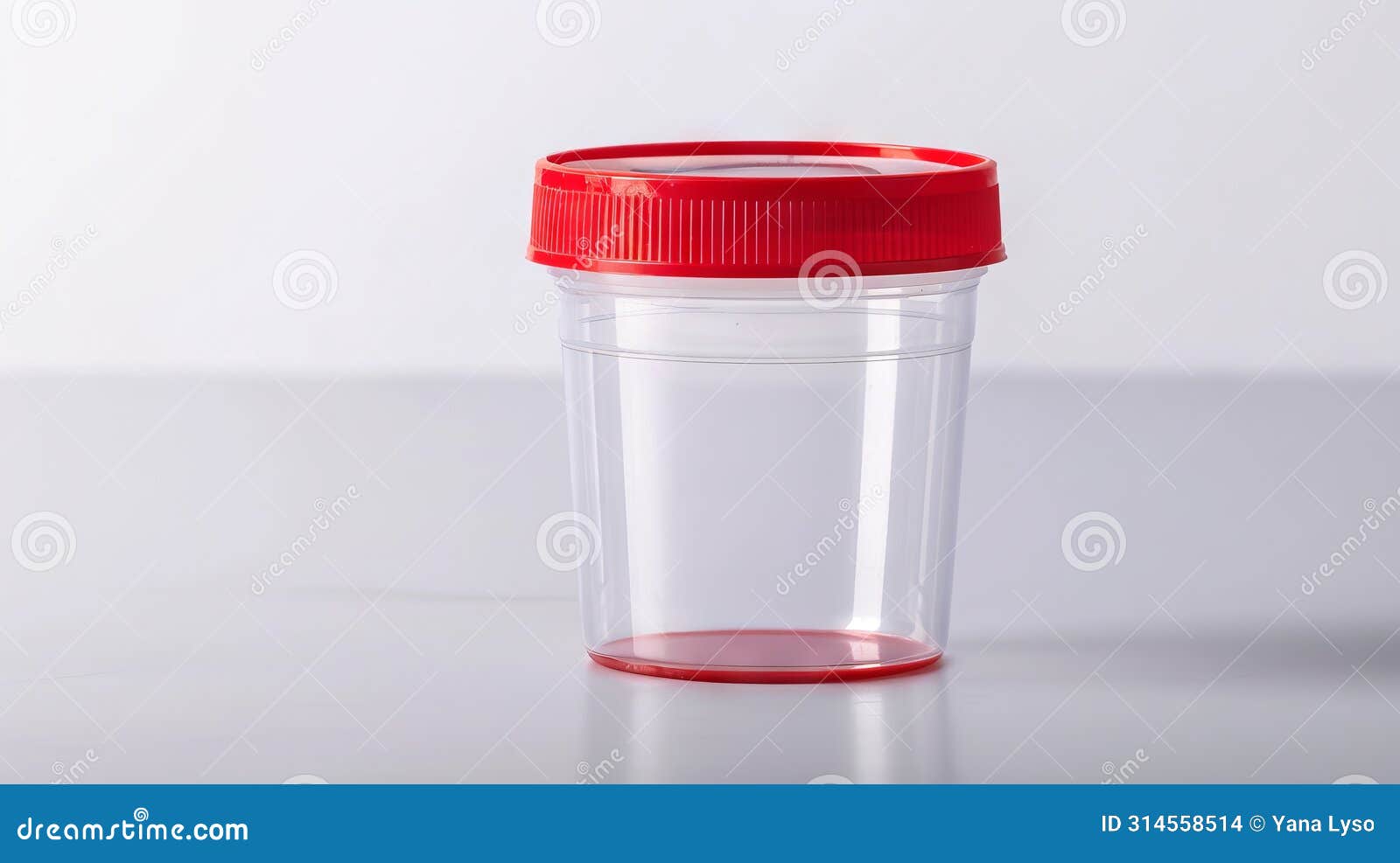 Empty Medical Specimen Container for Urine Analysis. Clear Cup with ...