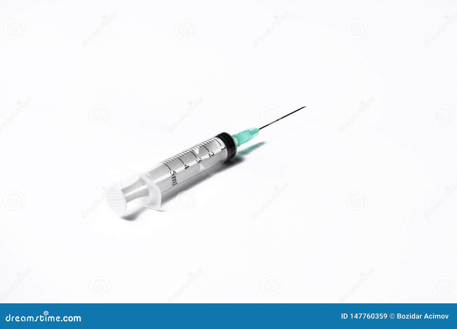Empty Medical Syringe Closeup Isolated on White Background Stock Image ...