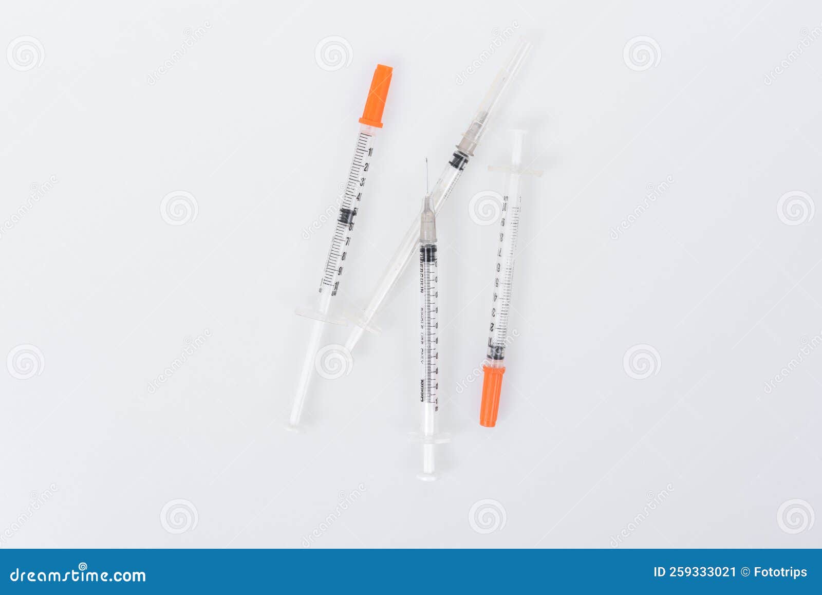 Empty Medical Syringe Needle on White Background Stock Image - Image of ...