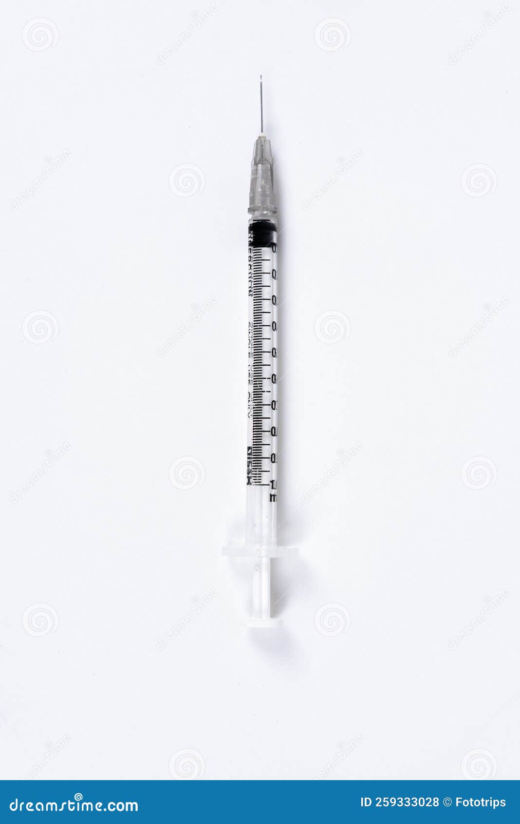 Empty Medical Syringe Needle on White Background Stock Photo - Image of ...