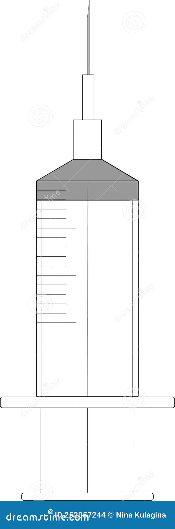 Empty Medical Syringe, Vector Image Stock Vector - Illustration of aids ...