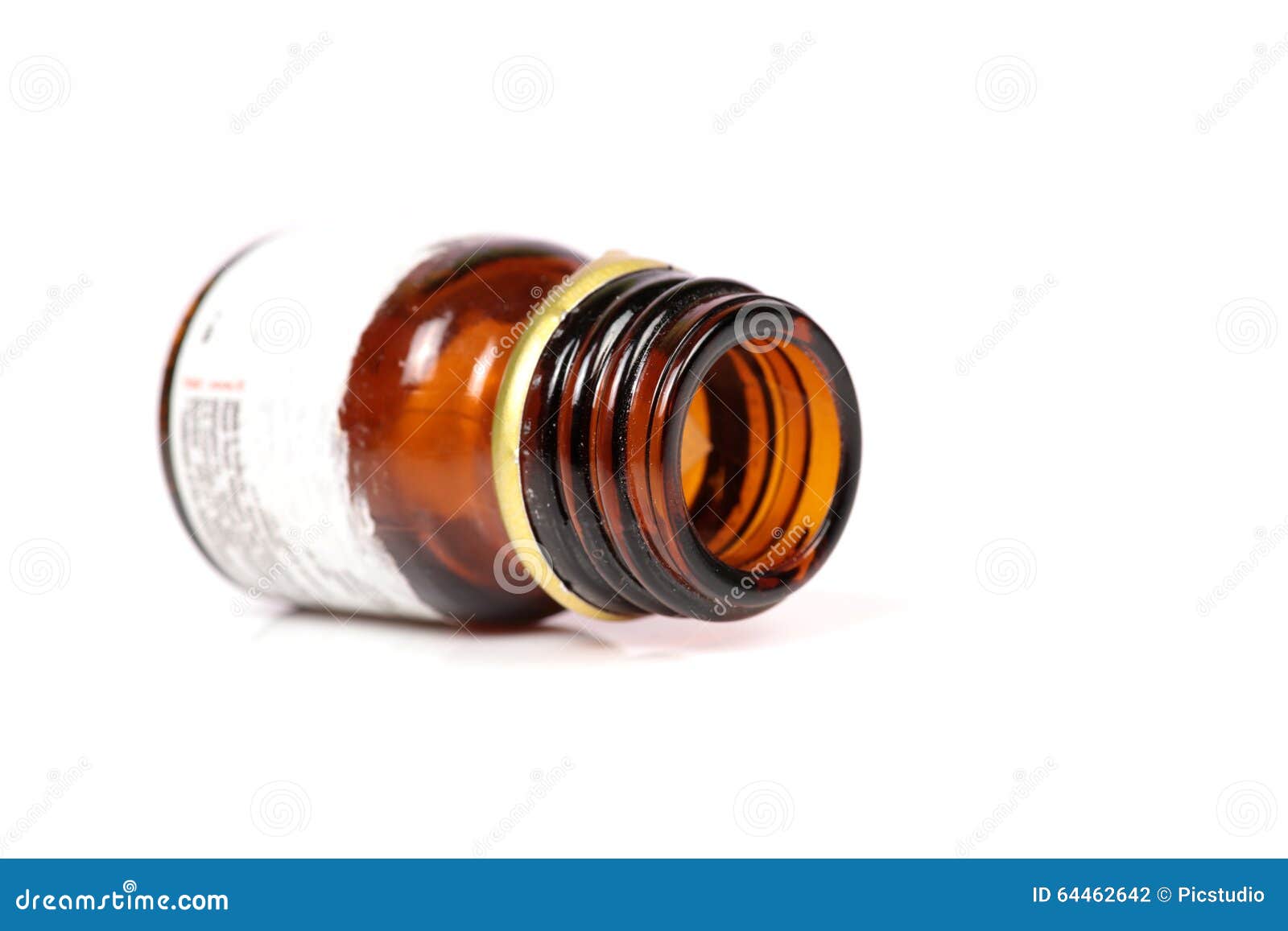 Empty medicine bottle stock photo. Image of cure, treatment - 64462642