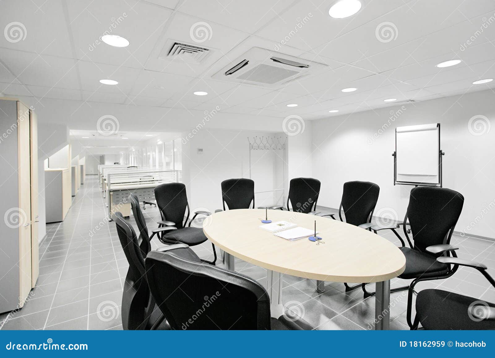 Empty meeting room stock image. Image of chairs, light - 18162959