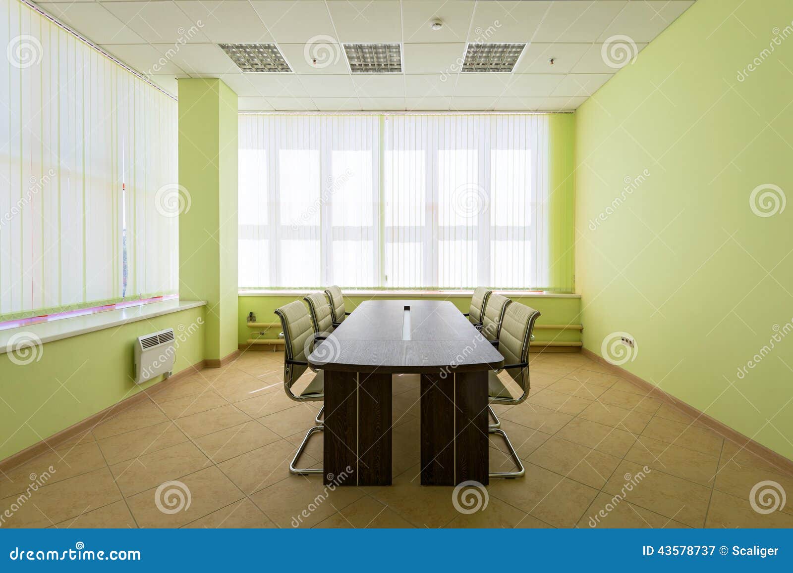 Empty meeting room stock image. Image of desk, decor - 43578737