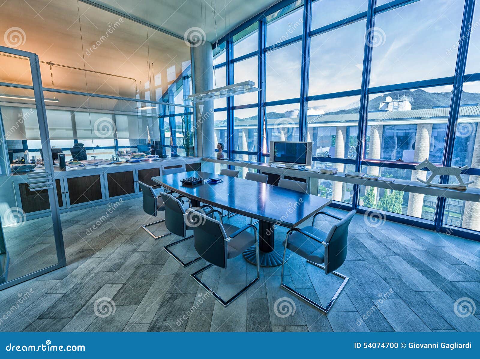 Empty Meeting Room in a Modern Office Stock Photo - Image of table ...