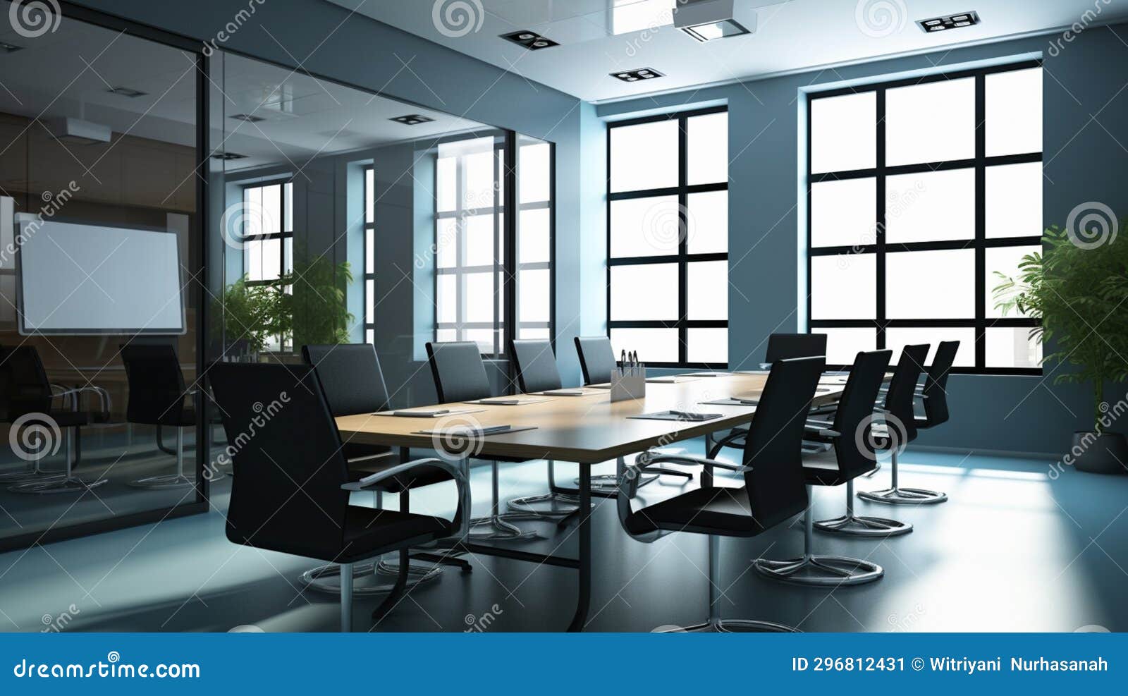 Empty Meeting Room in Office. Generative Ai Stock Image - Image of ...