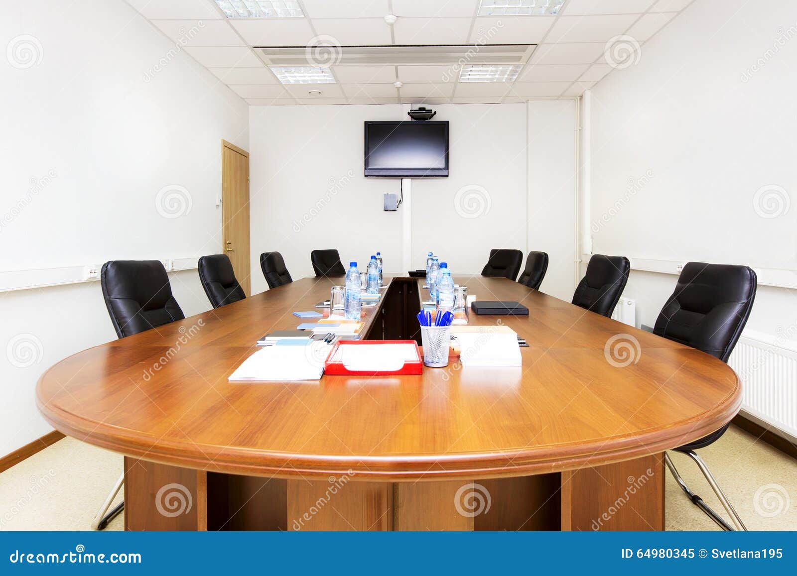 Empty meeting room. stock image. Image of luxury, green - 64980345