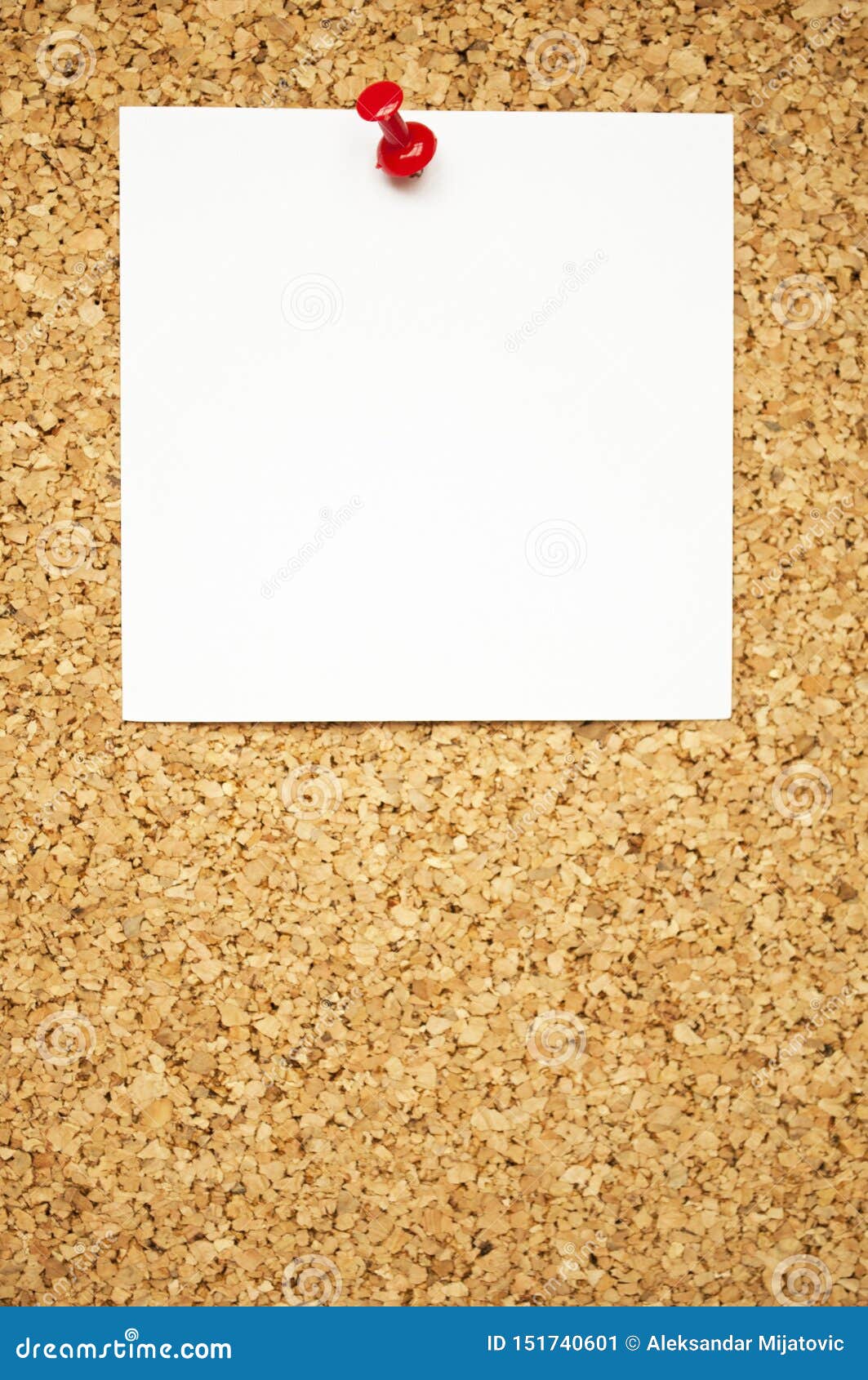 Empty Memo Note on Cork Board Stock Image - Image of information ...